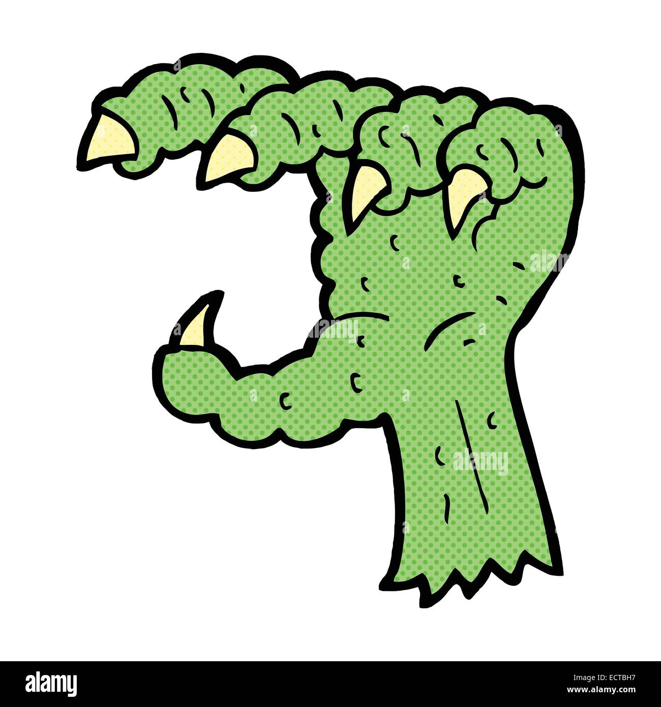retro comic book style cartoon monster claw Stock Vector Image & Art ...