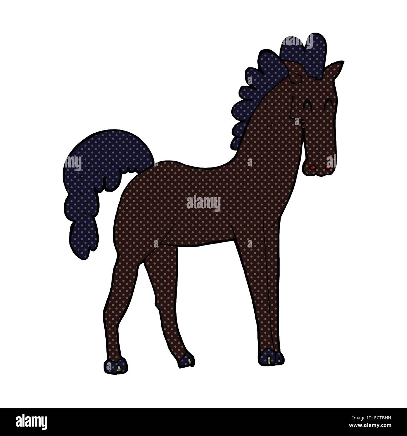 retro comic book style cartoon horse Stock Vector Image & Art - Alamy