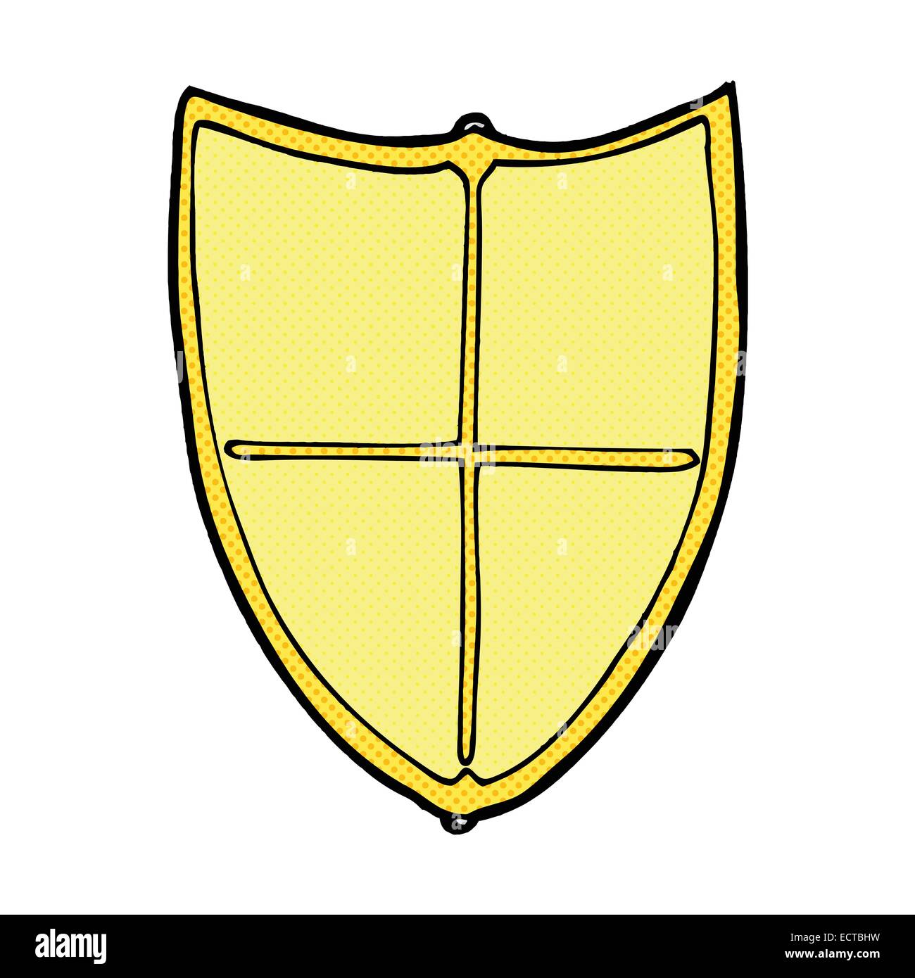 retro comic book style cartoon heraldic shield Stock Vector Image & Art ...