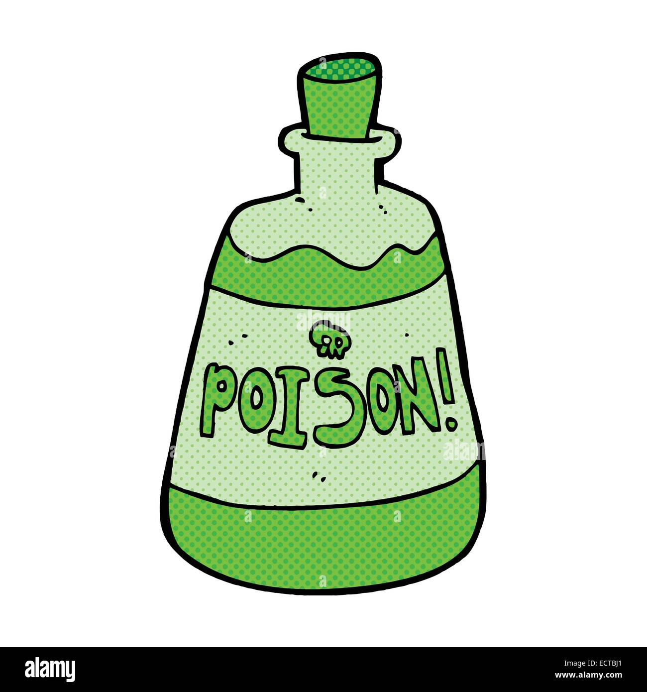 retro comic book style cartoon bottle of poison Stock Vector Image ...