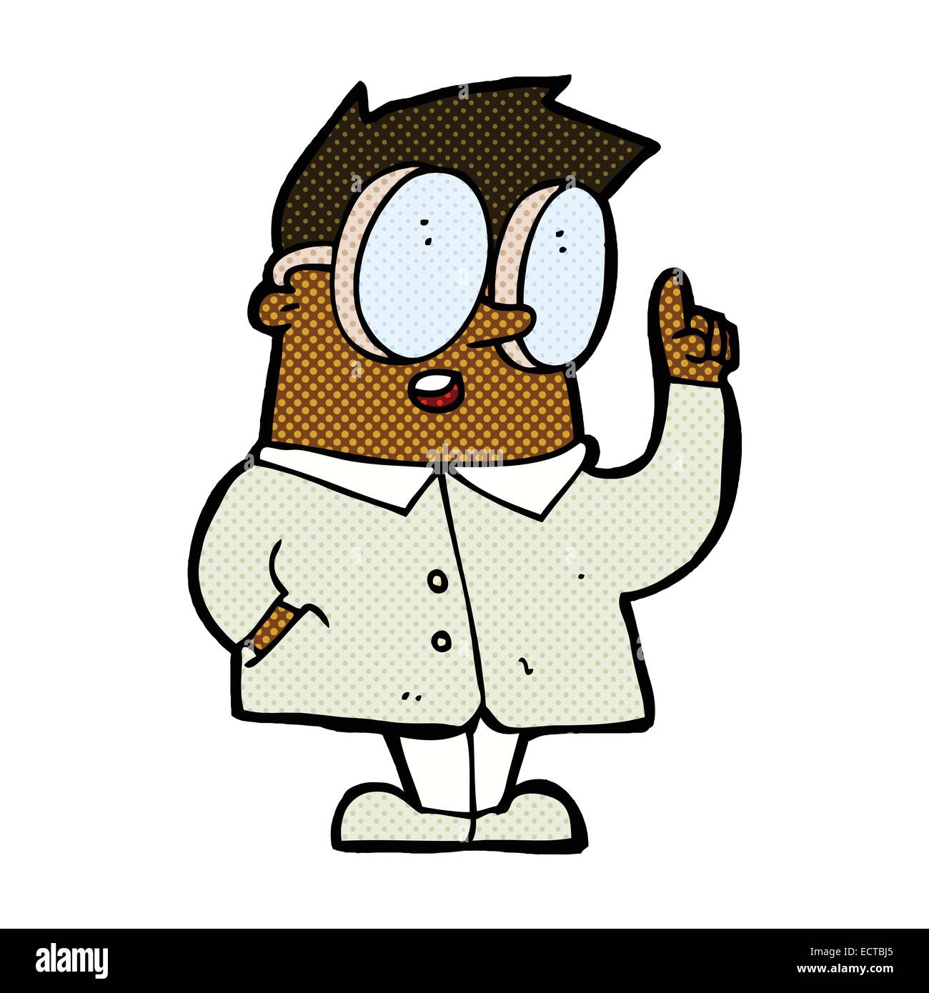 retro comic book style cartoon scientist Stock Vector Image & Art - Alamy