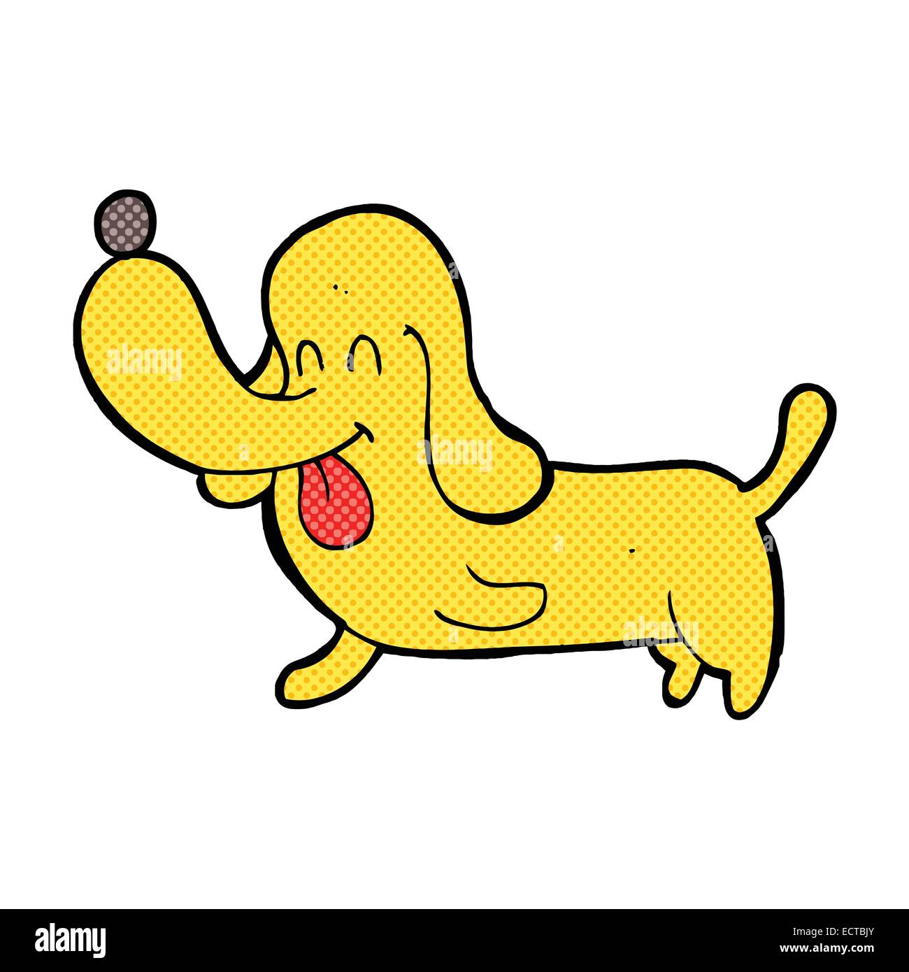 retro comic book style cartoon happy dog Stock Vector Image & Art - Alamy