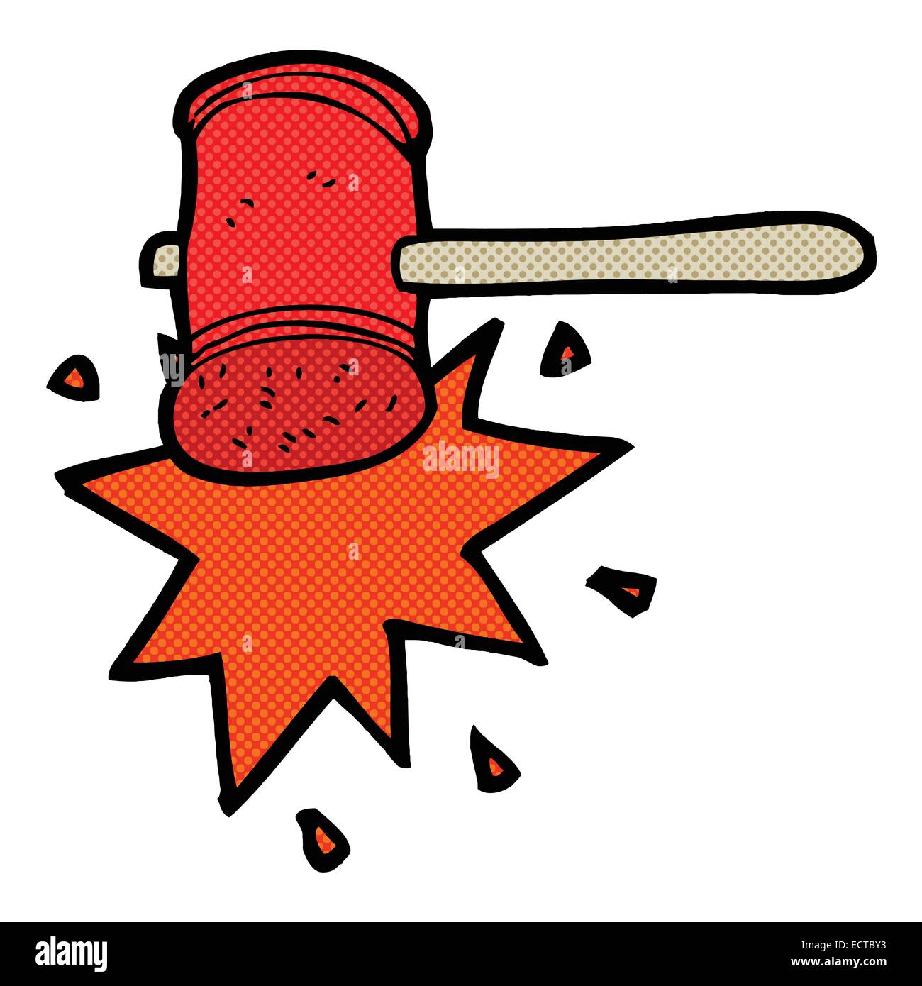 retro comic book style cartoon hammer Stock Vector Image & Art - Alamy