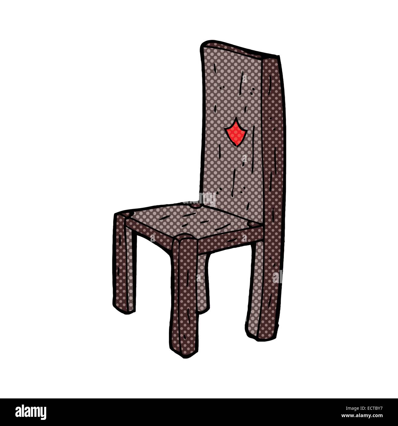 retro comic book style cartoon old chair Stock Vector Image & Art - Alamy