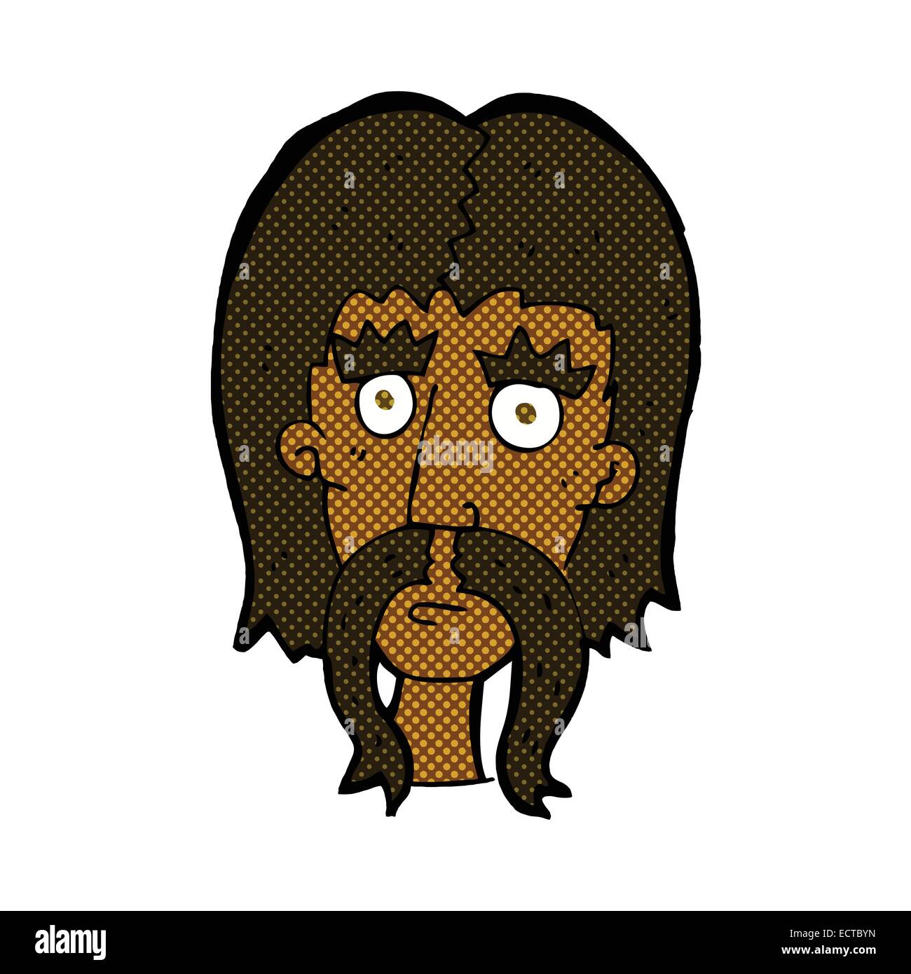 retro comic book style cartoon man with long mustache Stock Vector ...