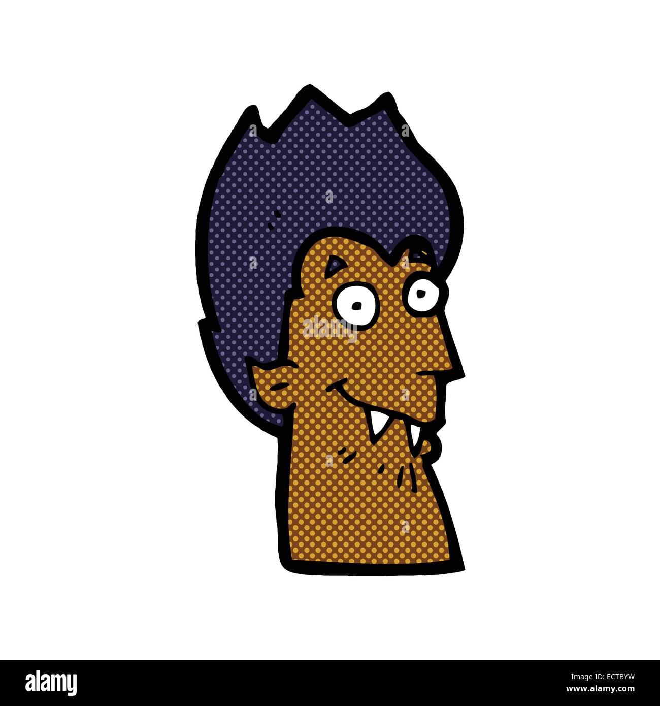 retro comic book style cartoon vampire head Stock Vector Image & Art ...