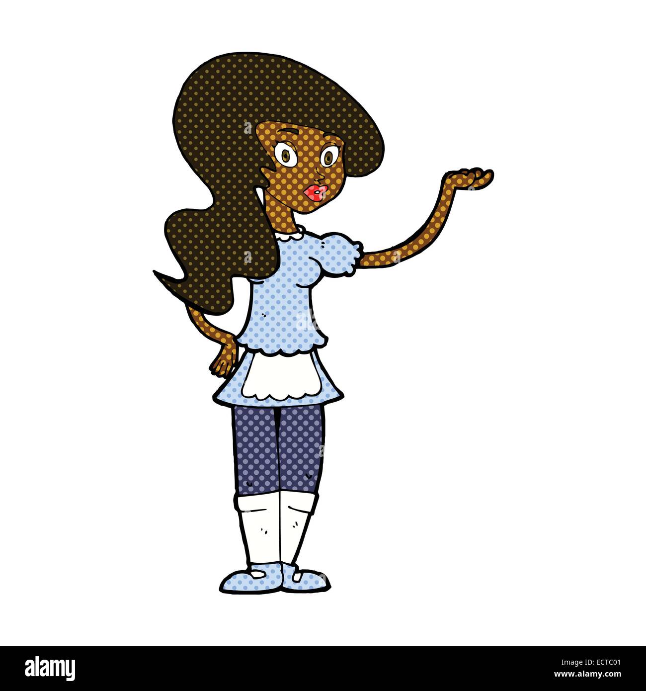 retro comic book style cartoon waitress Stock Vector Image & Art - Alamy