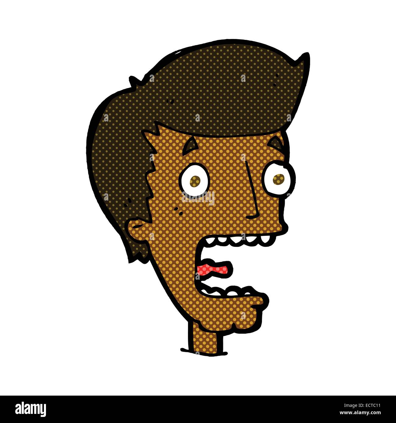 retro comic book style cartoon terrified man Stock Vector Image & Art ...