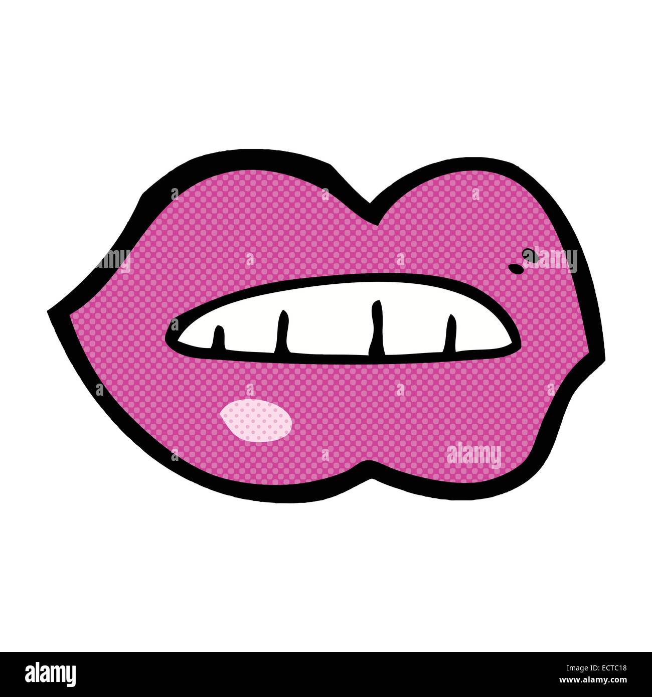 Cartoon Pink Lips Cut Out Stock Images & Pictures - Alamy