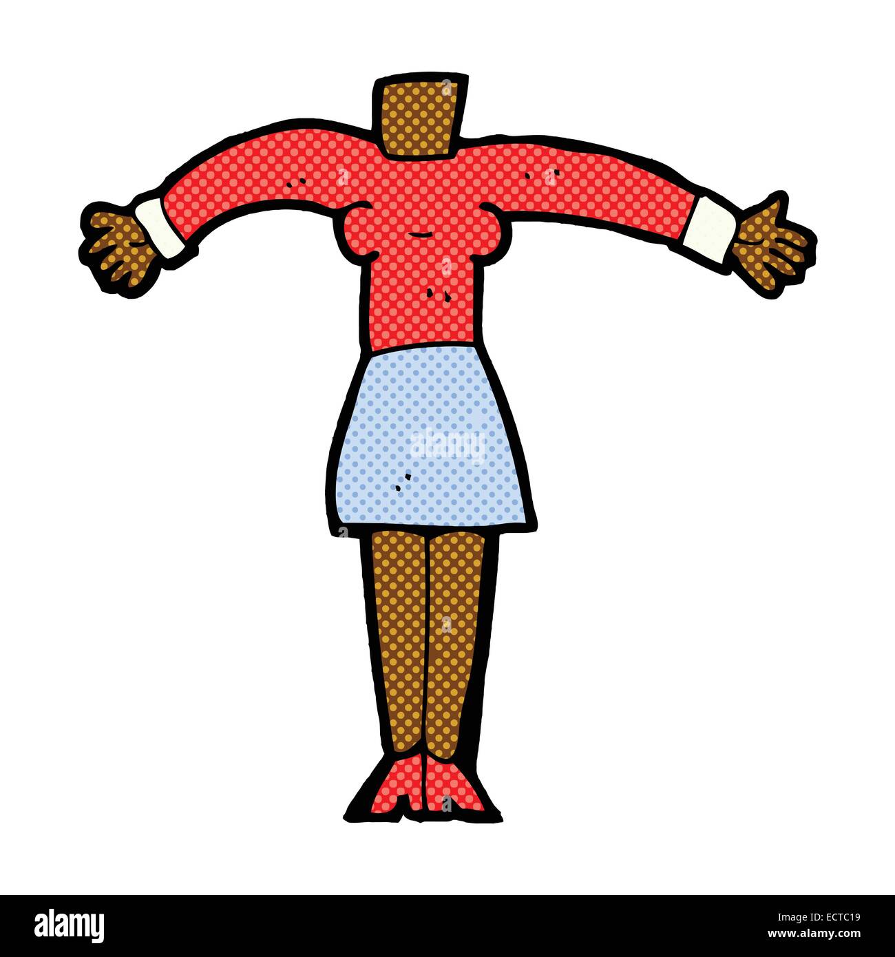 retro comic book style cartoon female body Stock Vector Image & Art - Alamy