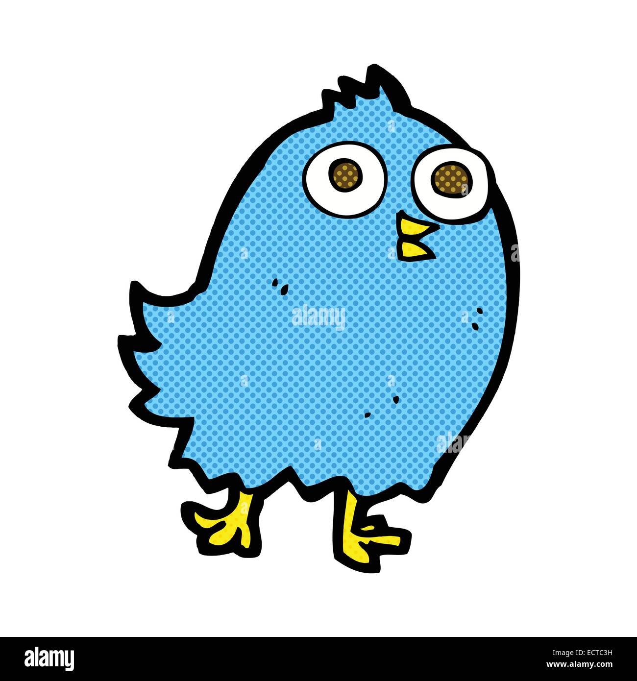 retro comic book style cartoon happy bird Stock Vector Image & Art - Alamy