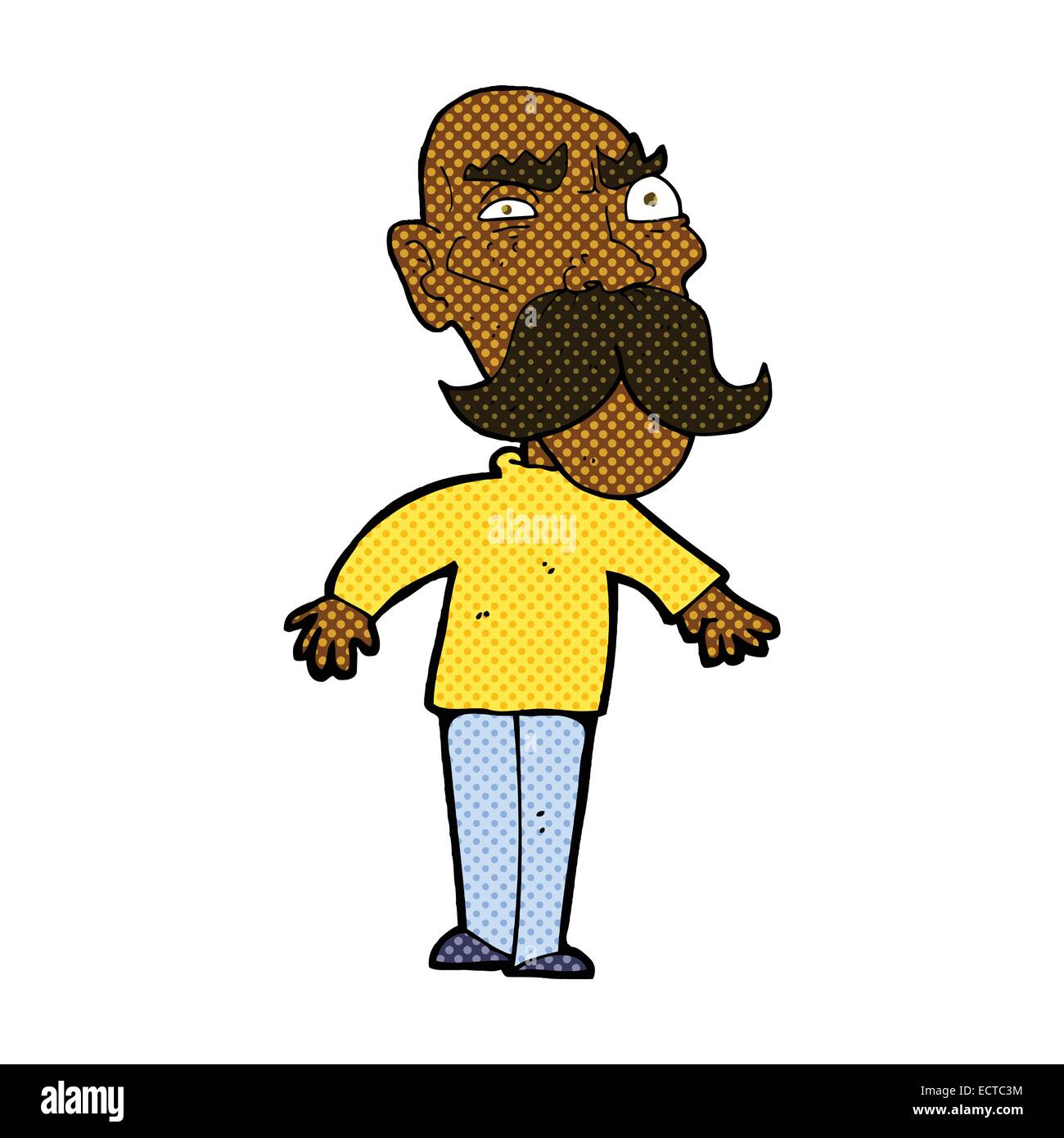 retro comic book style cartoon angry old man Stock Vector Image & Art ...