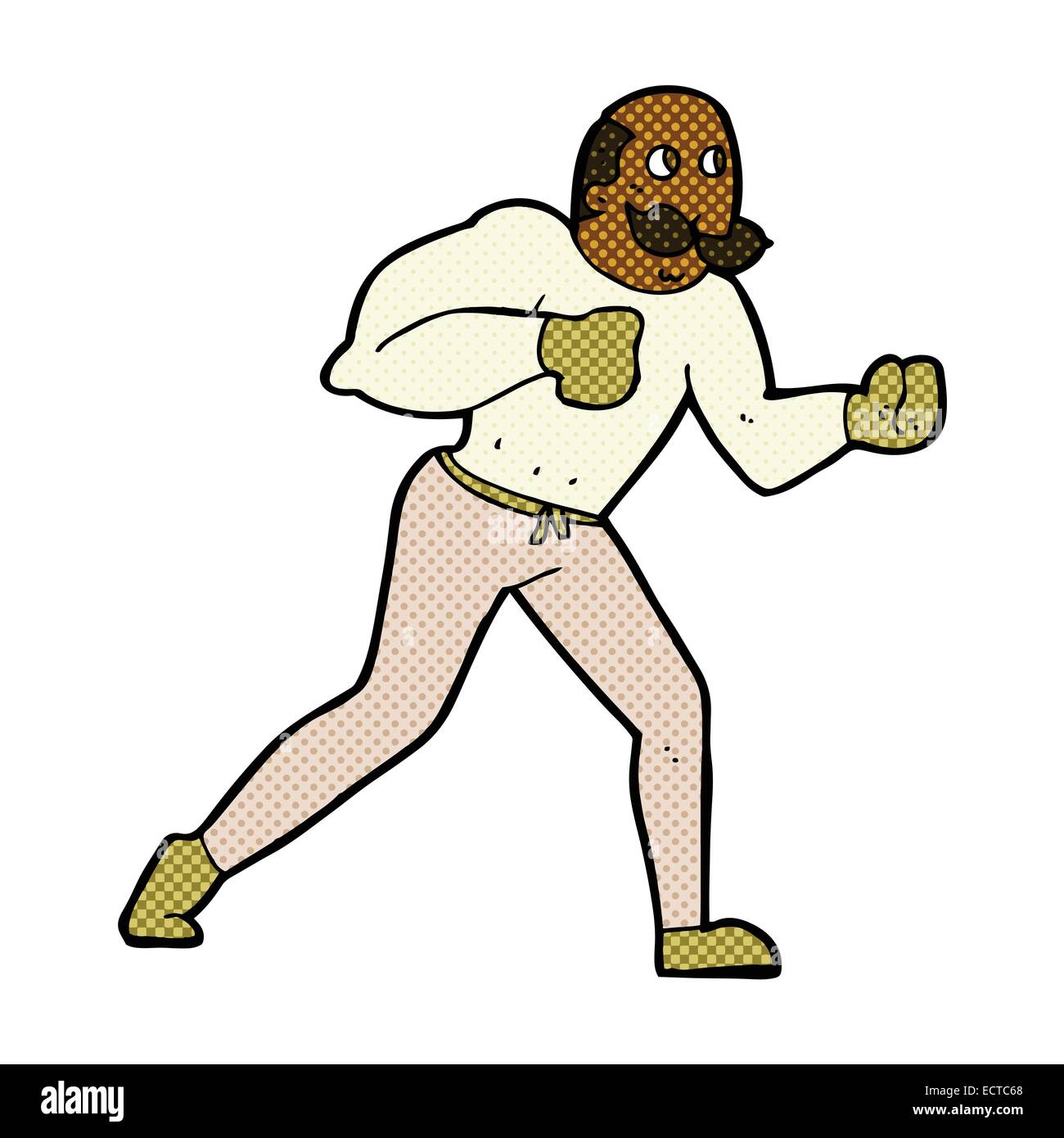 retro comic book style cartoon retro boxer man Stock Vector Image & Art ...