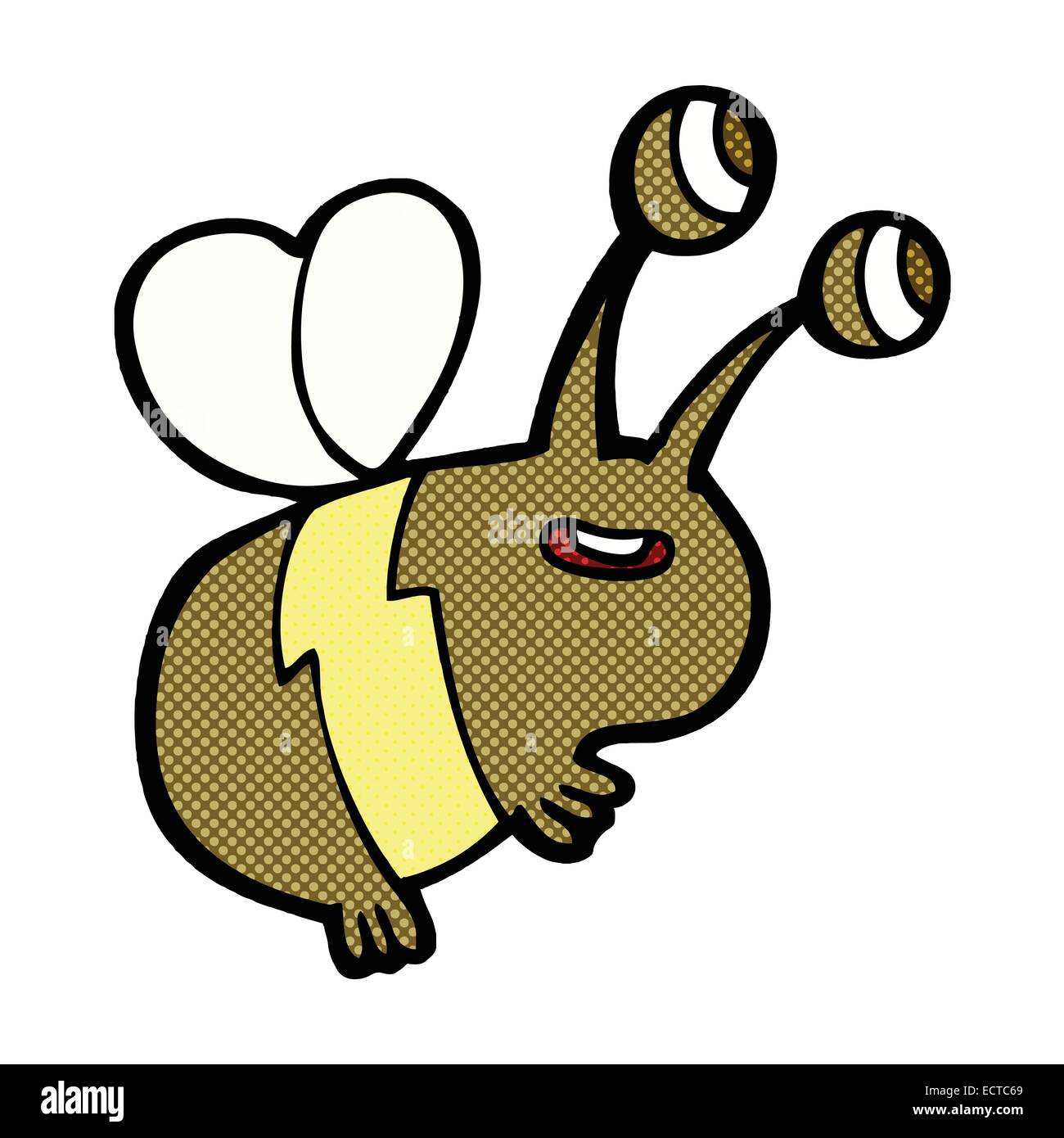 retro comic book style cartoon happy bee Stock Vector Image & Art - Alamy