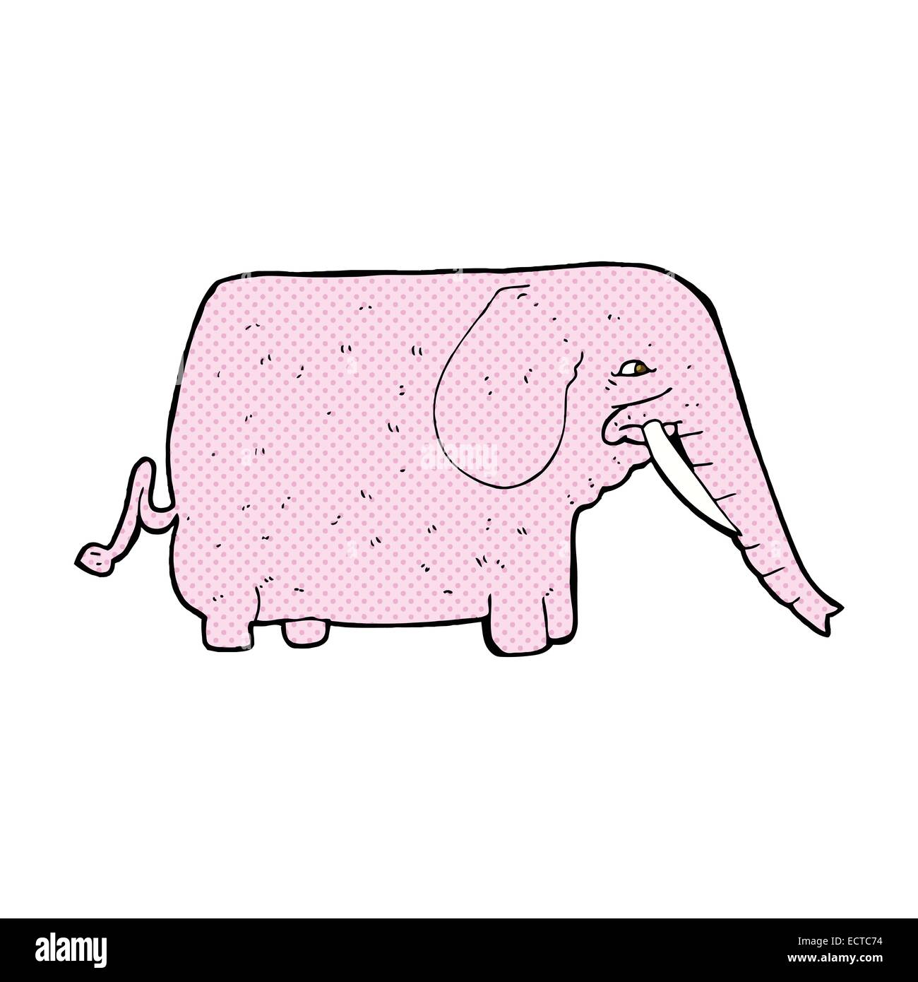 retro comic book style cartoon funny elephant Stock Vector Image & Art ...