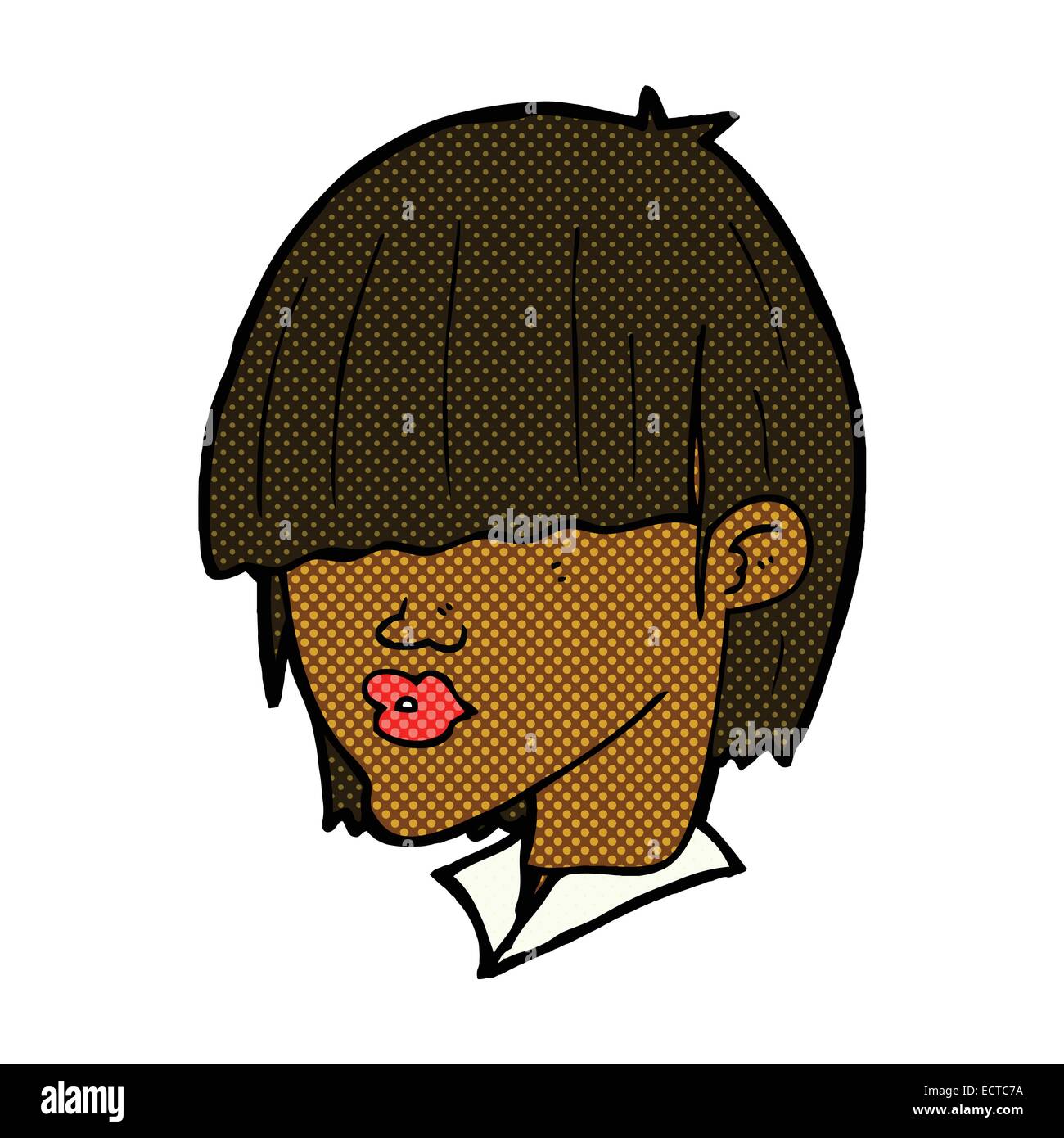 retro comic book style cartoon fashion haircut Stock Vector Image & Art ...