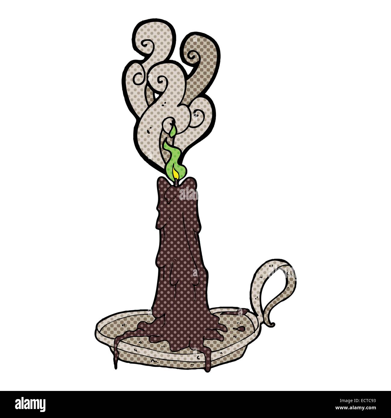 retro comic book style cartoon spooky magic candle Stock Vector Image ...