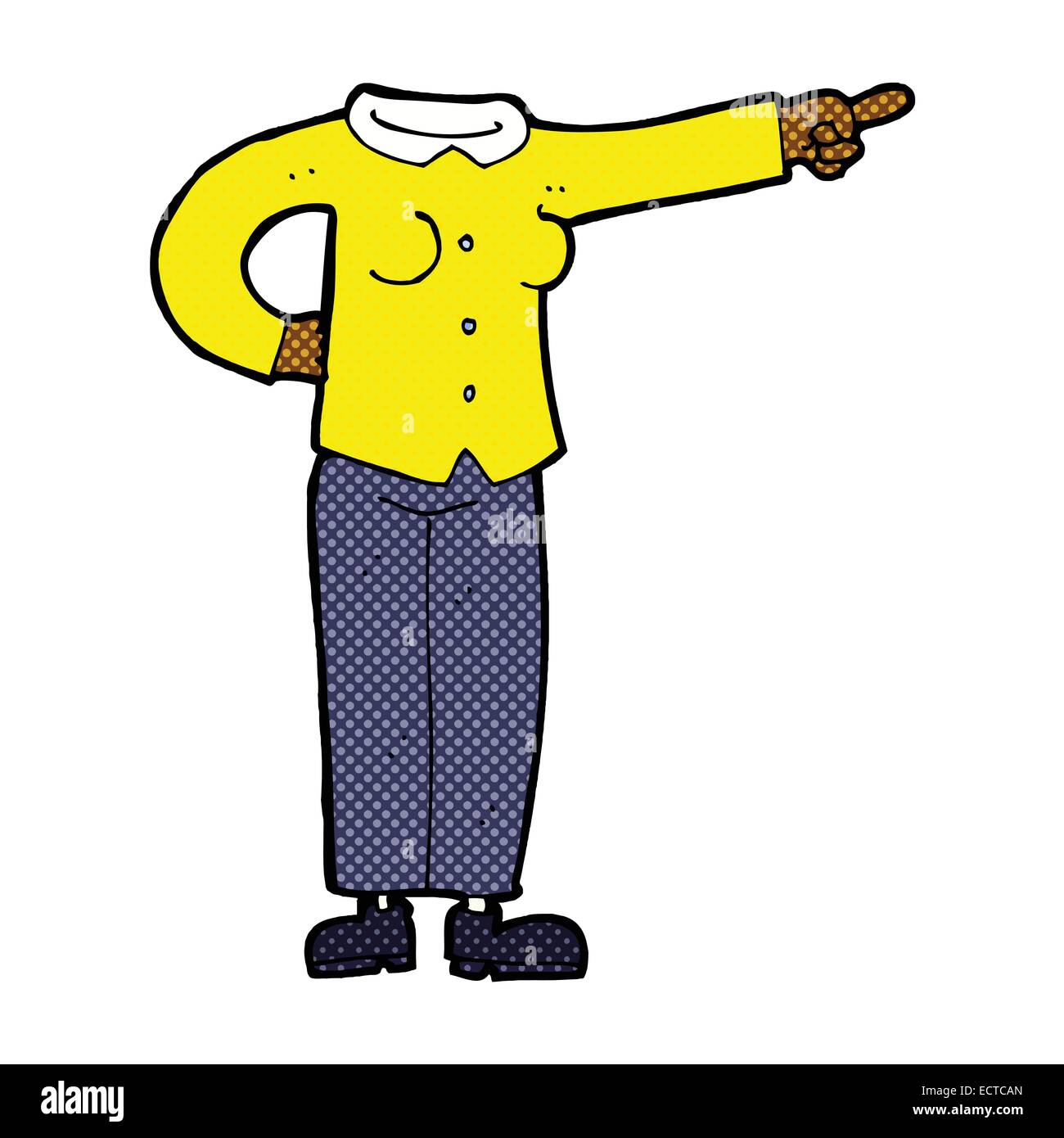 retro comic book style cartoon pointing body (mix and match retro comic ...