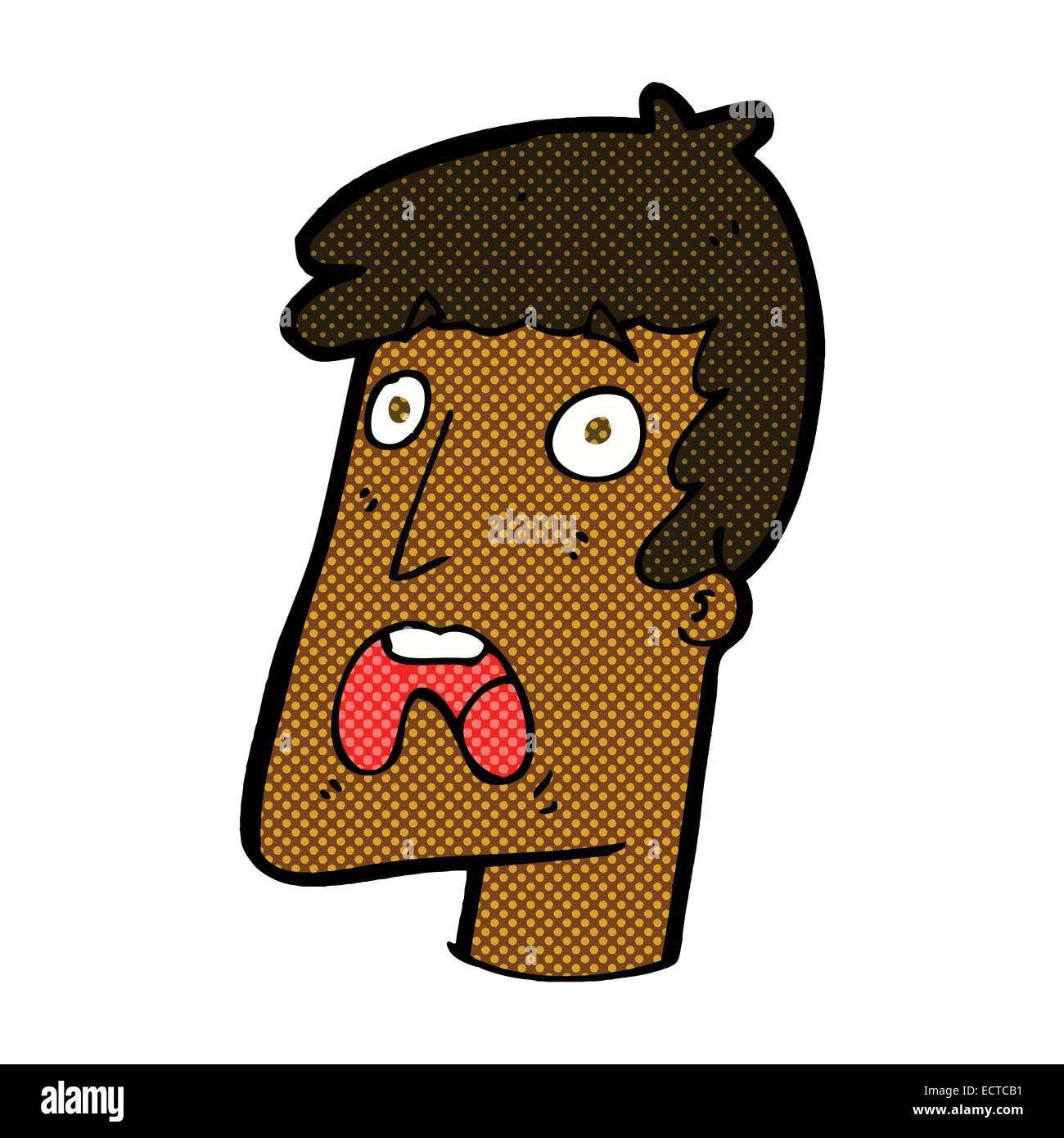 retro comic book style cartoon shocked man Stock Vector Image & Art - Alamy