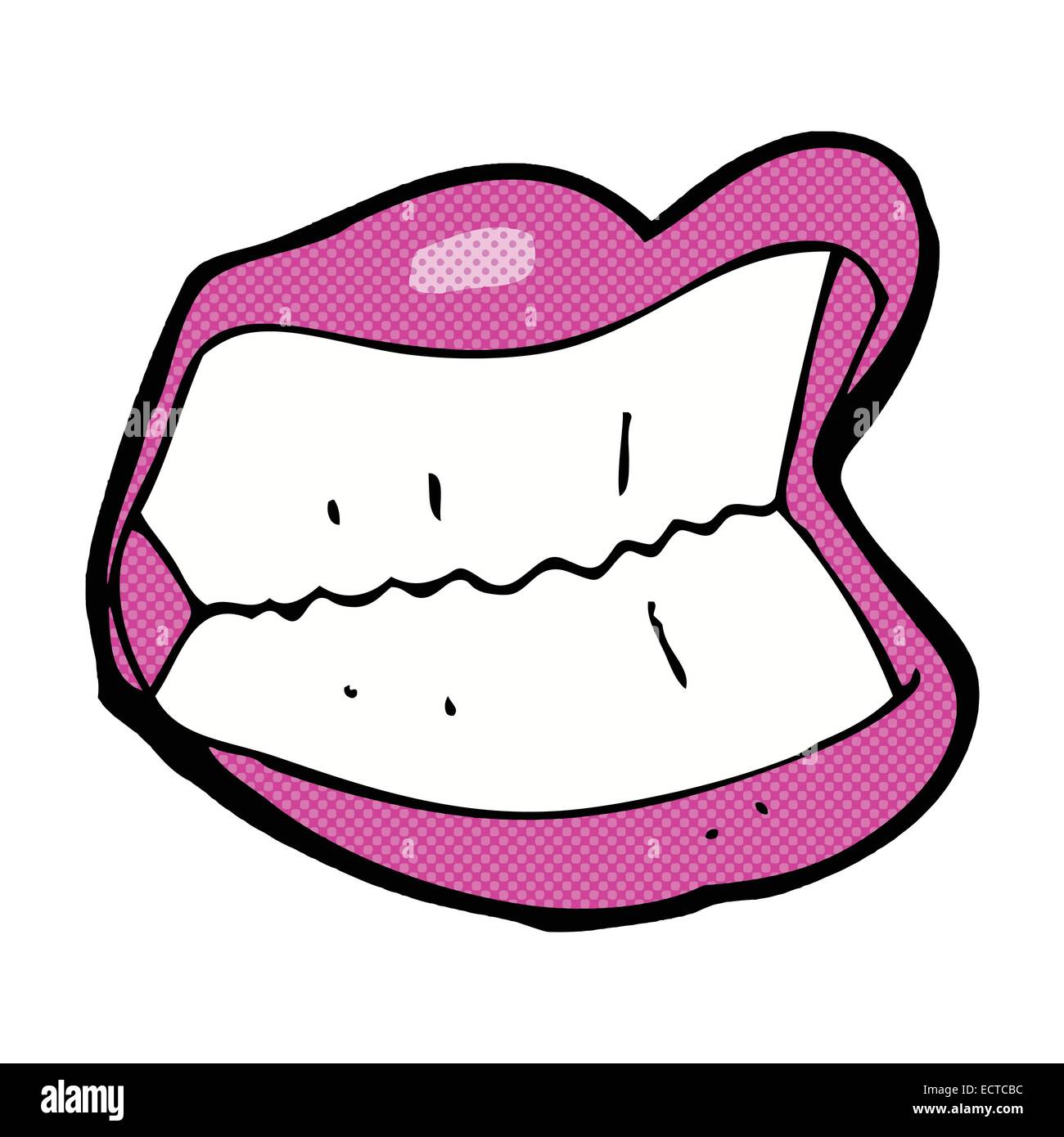 retro comic book style cartoon grinning mouth Stock Vector Image & Art ...