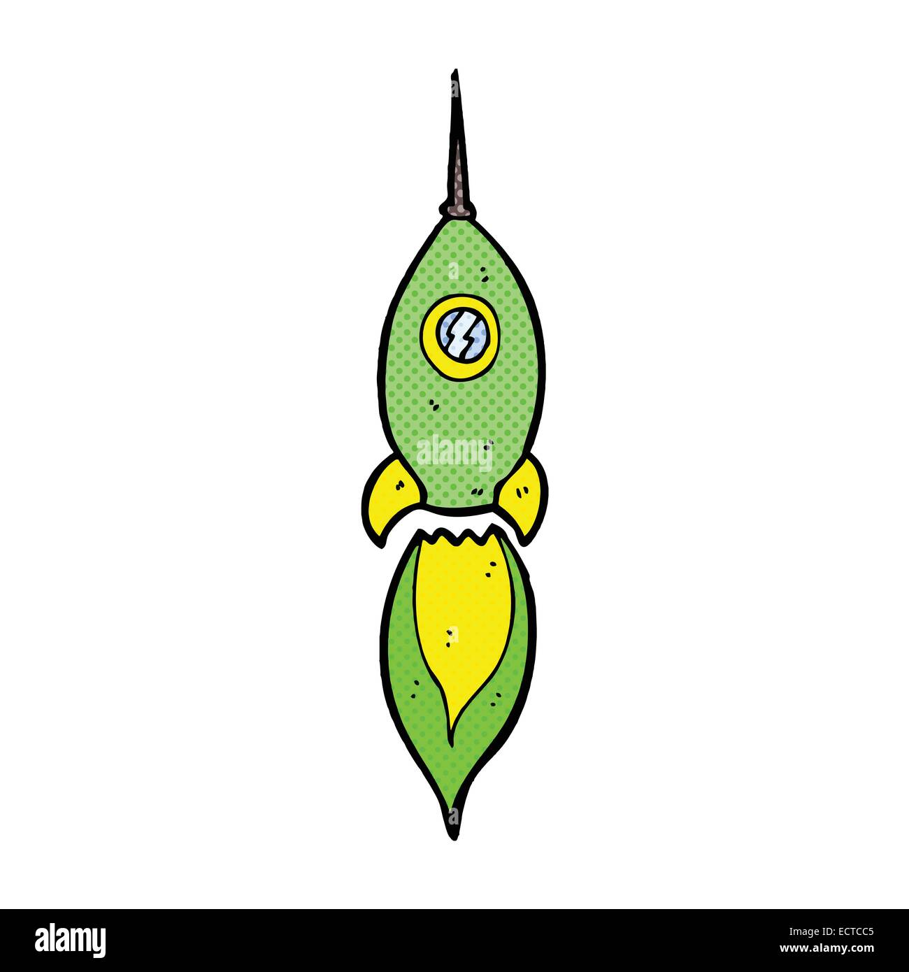 retro comic book style cartoon spaceship Stock Vector Image & Art - Alamy