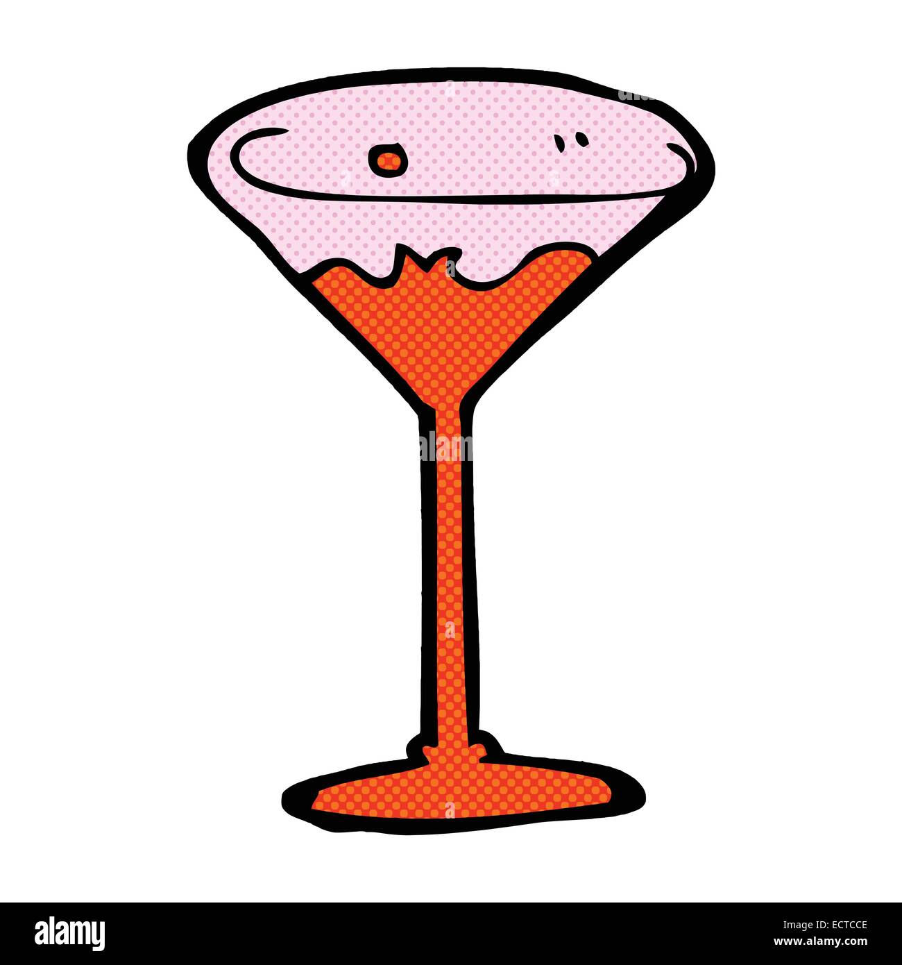 retro comic book style cartoon cocktail Stock Vector Image & Art - Alamy