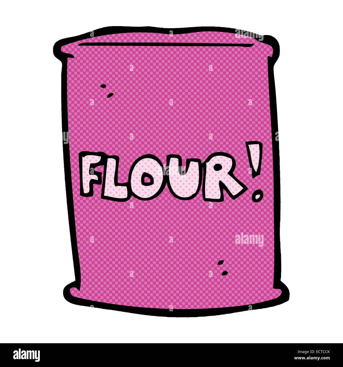 retro comic book style cartoon bag of flour Stock Vector Image & Art ...