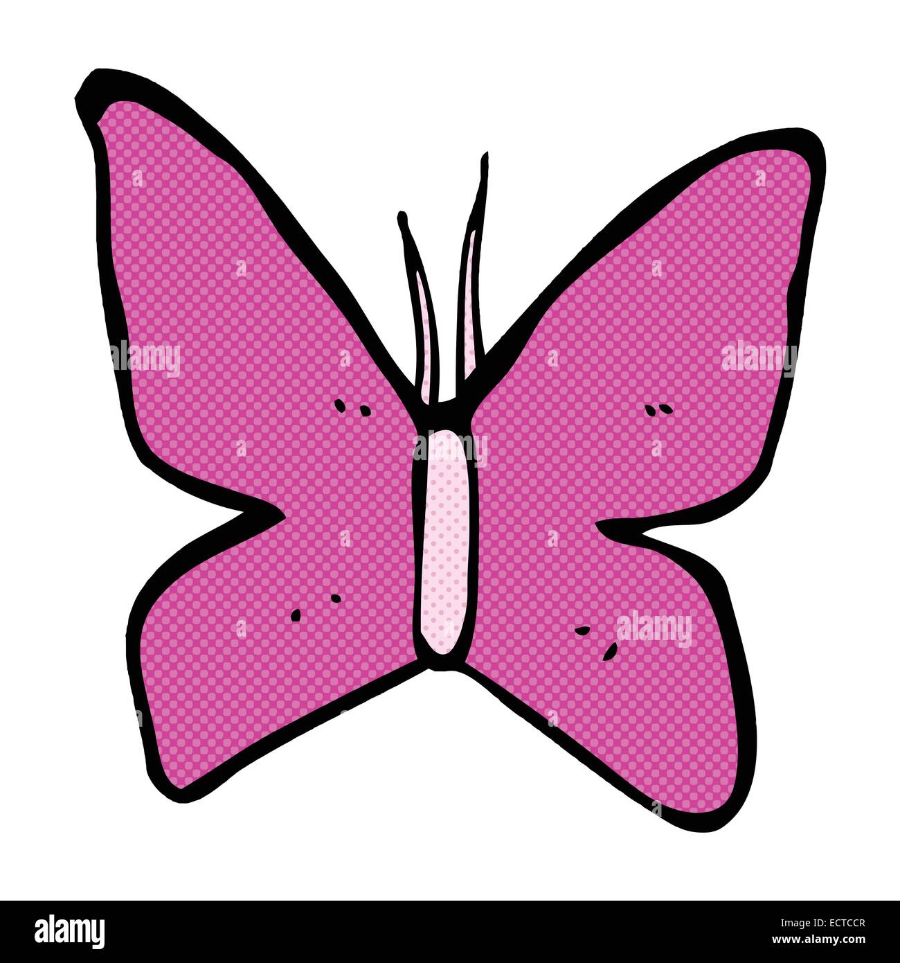 retro comic book style cartoon butterfly symbol Stock Vector Image ...
