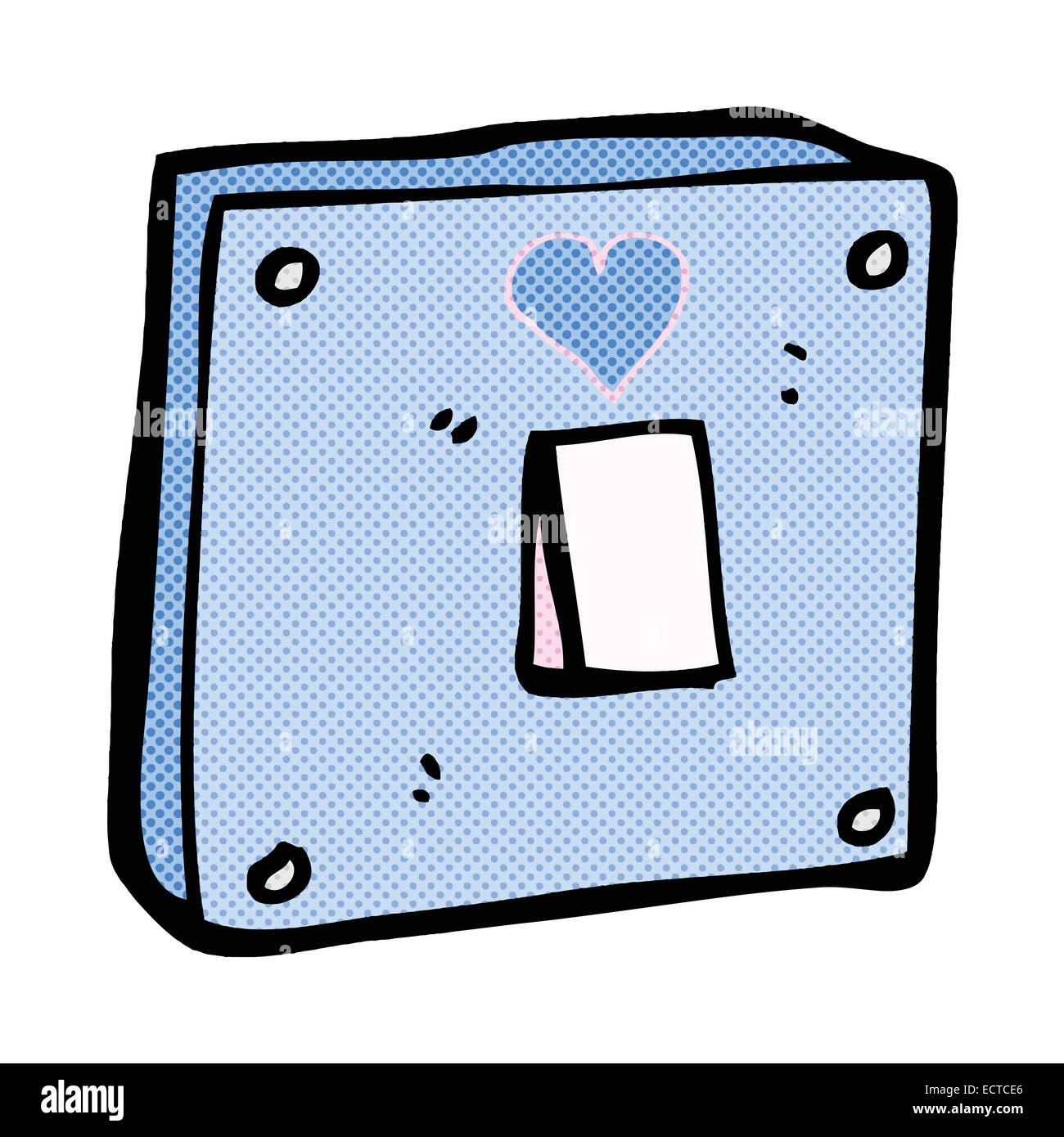 retro comic book style cartoon turn me on light switch Stock Vector ...