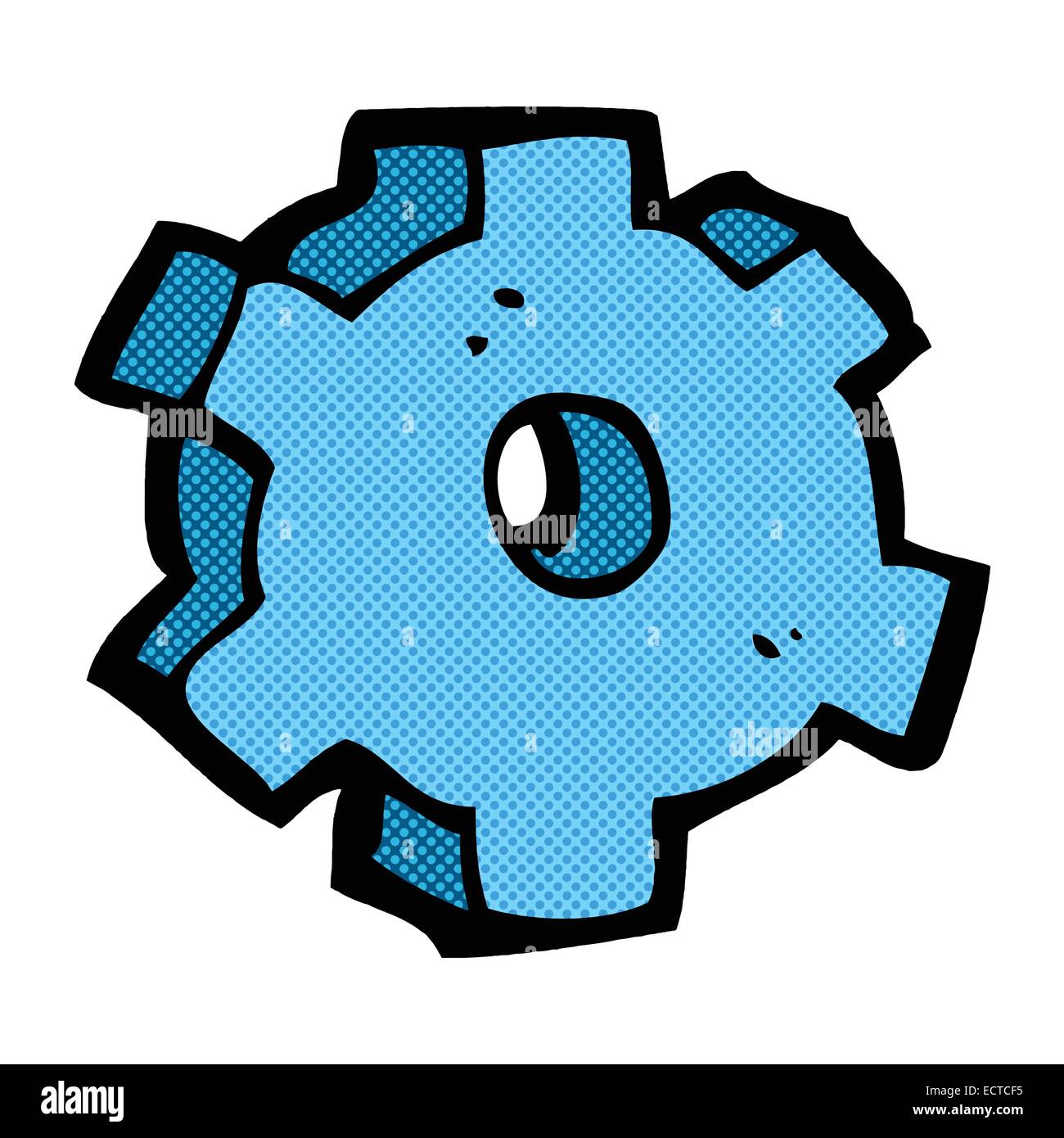 retro comic book style cartoon cog symbol Stock Vector Image & Art - Alamy