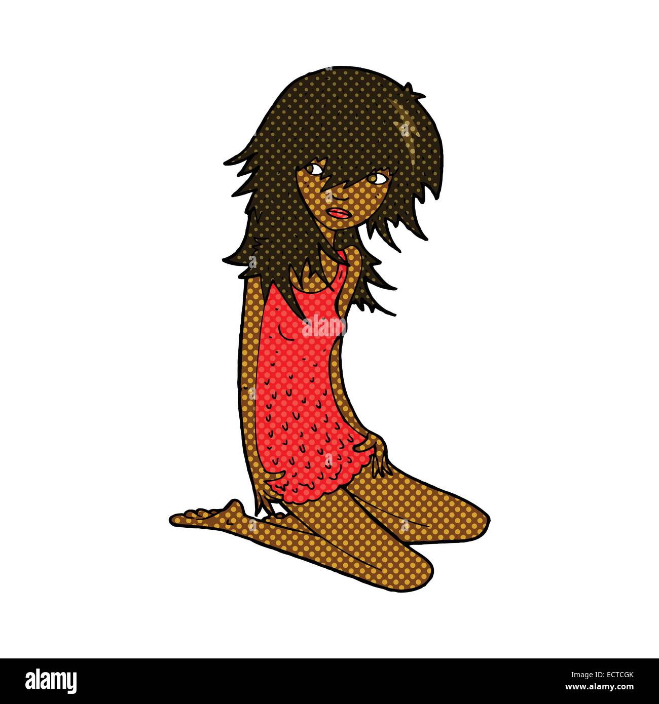 retro comic book style cartoon pretty girl Stock Vector Image & Art - Alamy