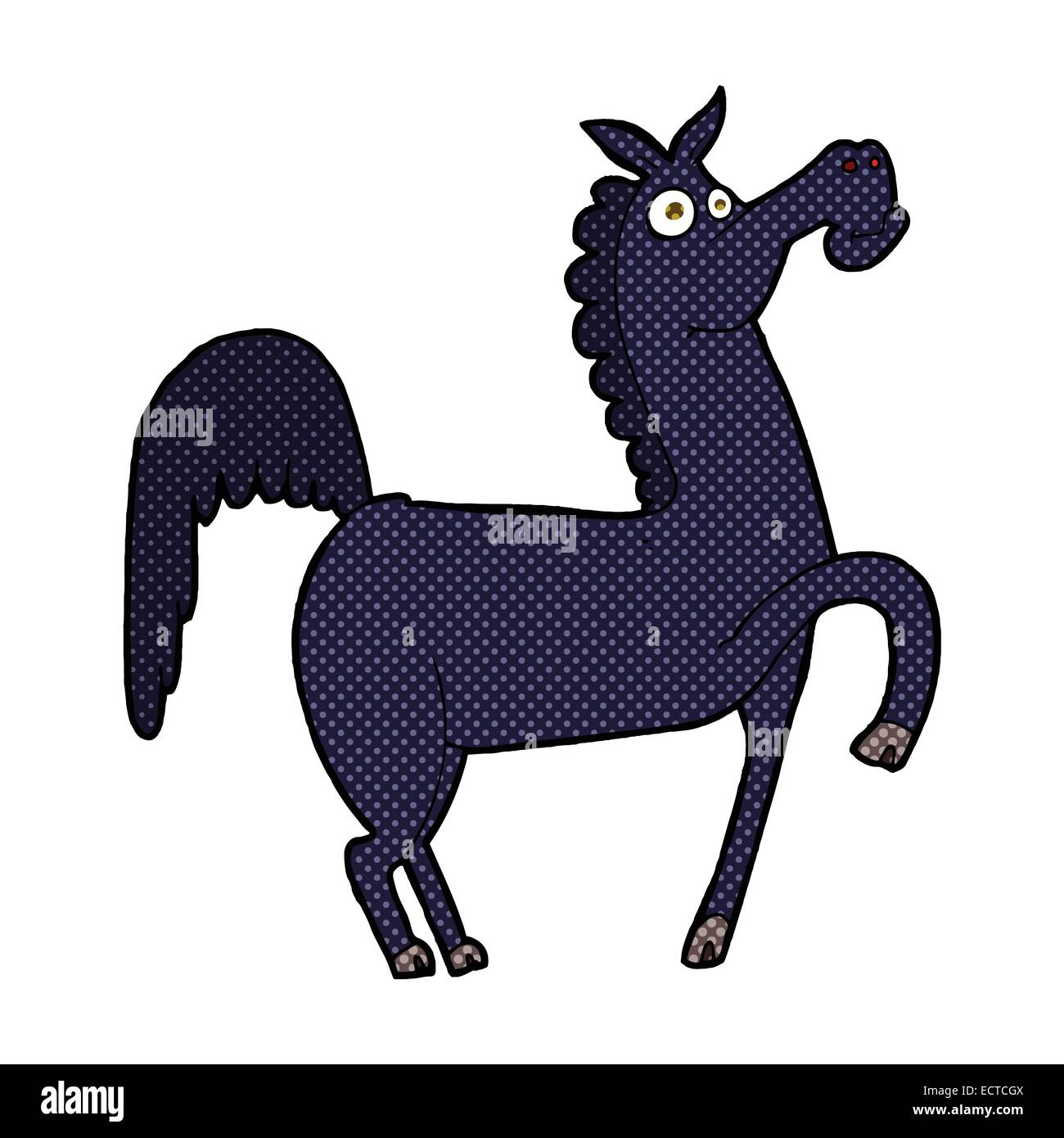 Funny cartoon horse character walking Stock Vector Images - Alamy