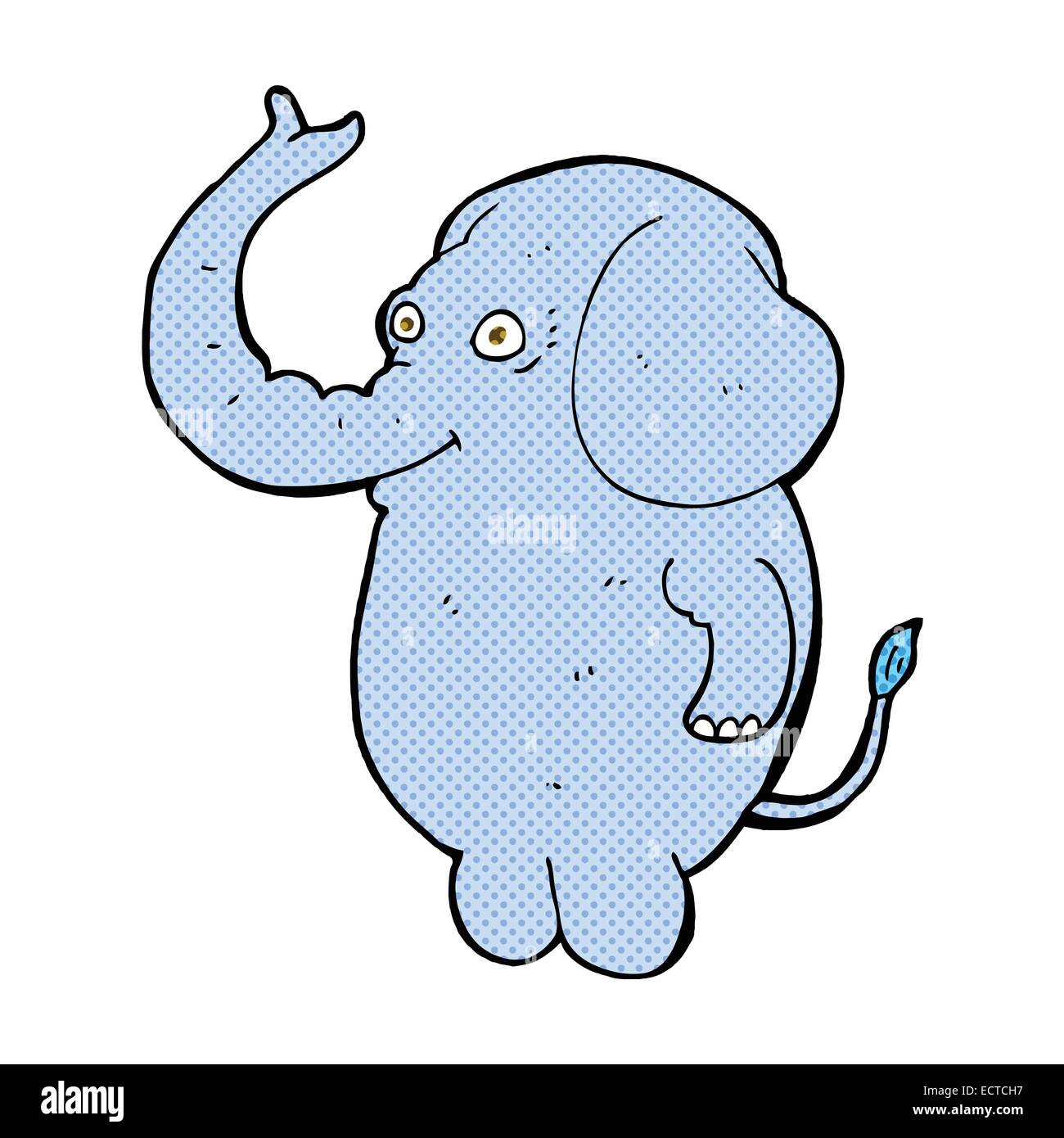 retro comic book style cartoon funny elephant Stock Vector Image & Art ...