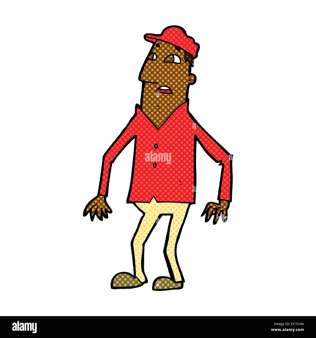 retro comic book style cartoon shocked man Stock Vector Image & Art - Alamy