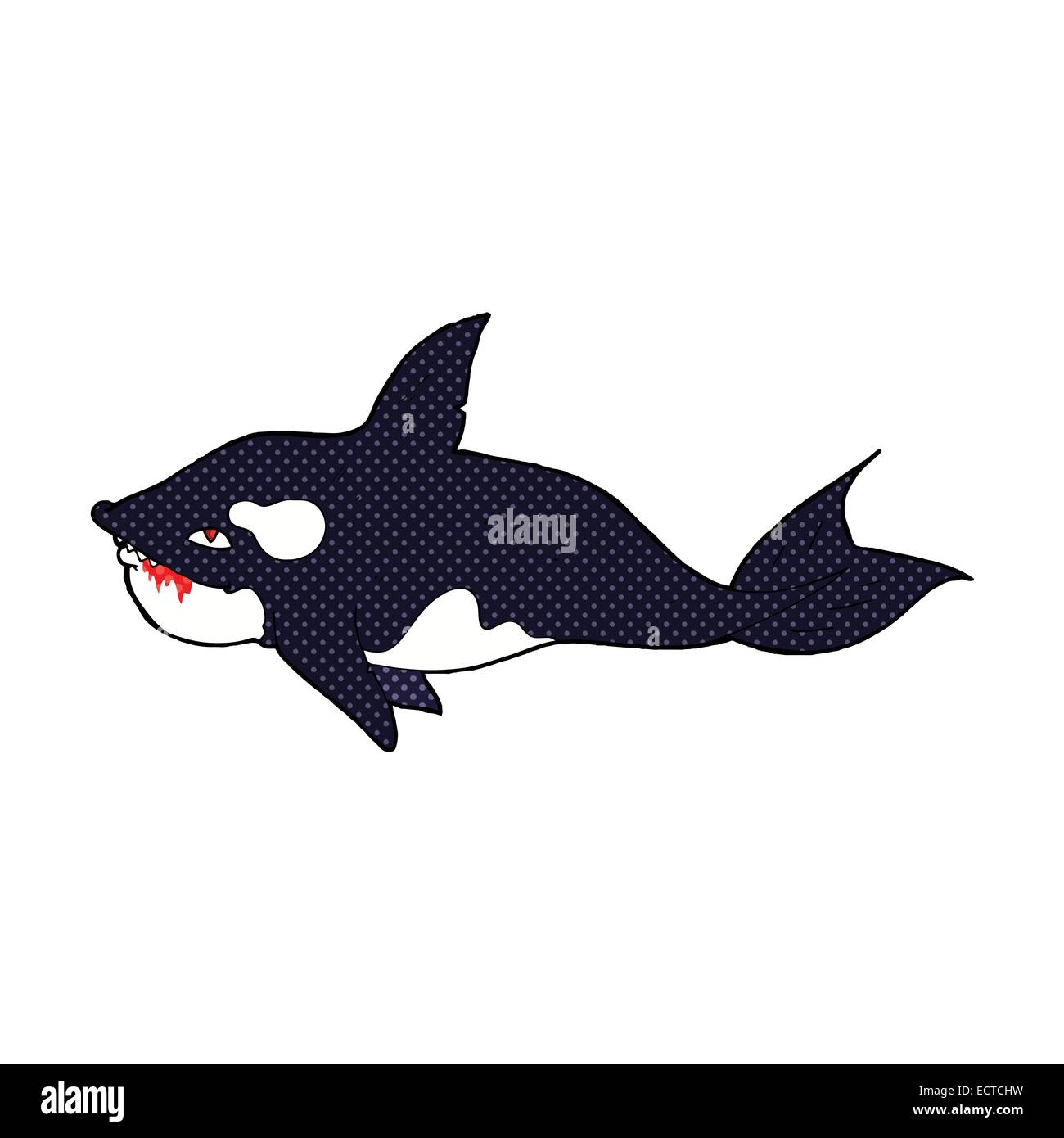 retro comic book style cartoon killer whale Stock Vector Image & Art ...