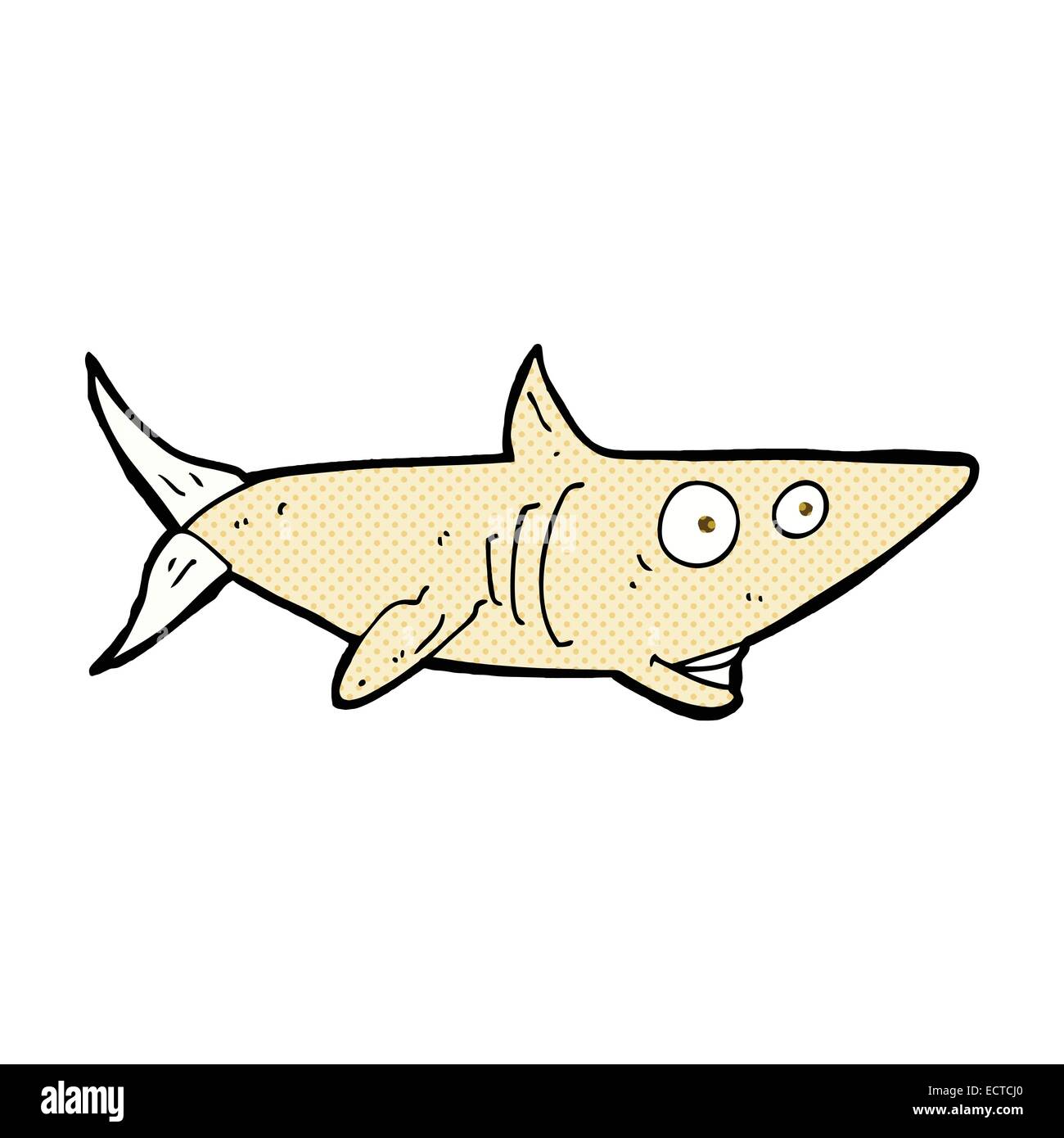 retro comic book style cartoon happy shark Stock Vector Image & Art - Alamy