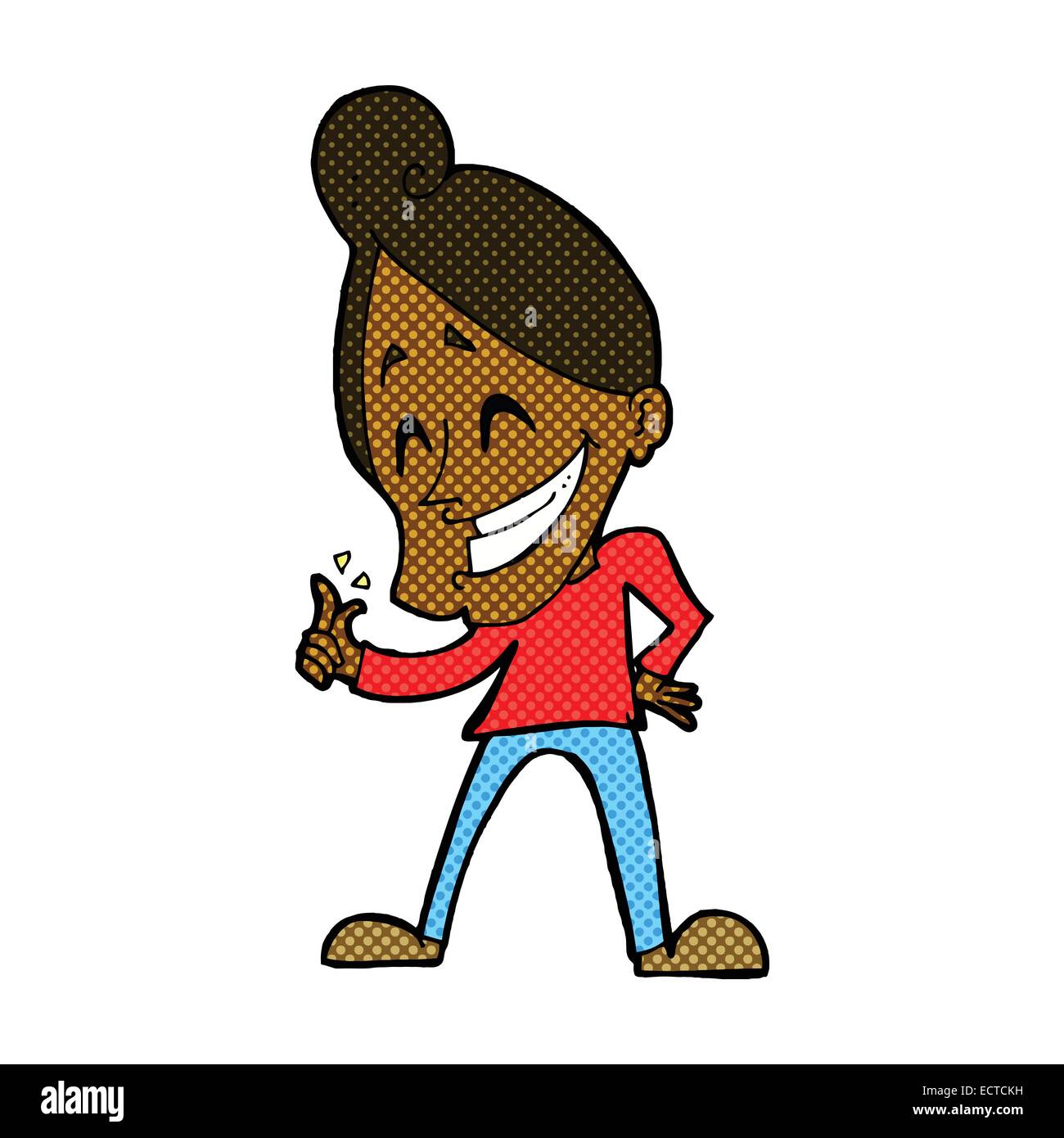 retro comic book style cartoon man snapping fingers Stock Vector Image ...