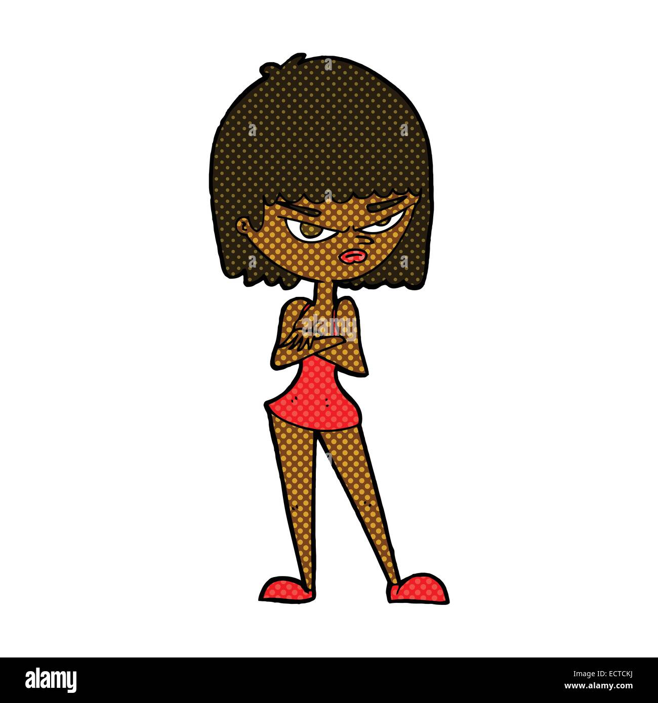 retro comic book style cartoon angry woman Stock Vector Image & Art - Alamy