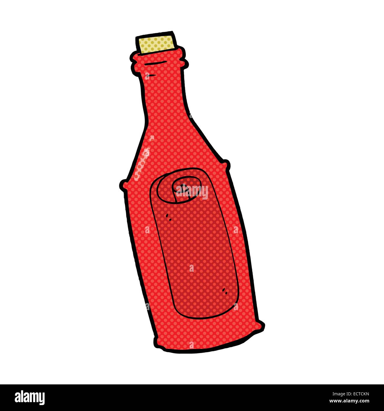 retro comic book style cartoon message in bottle Stock Vector Image ...
