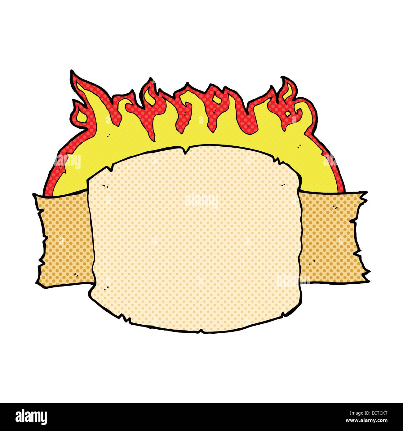 retro comic book style cartoon scroll banner Stock Vector Image & Art ...