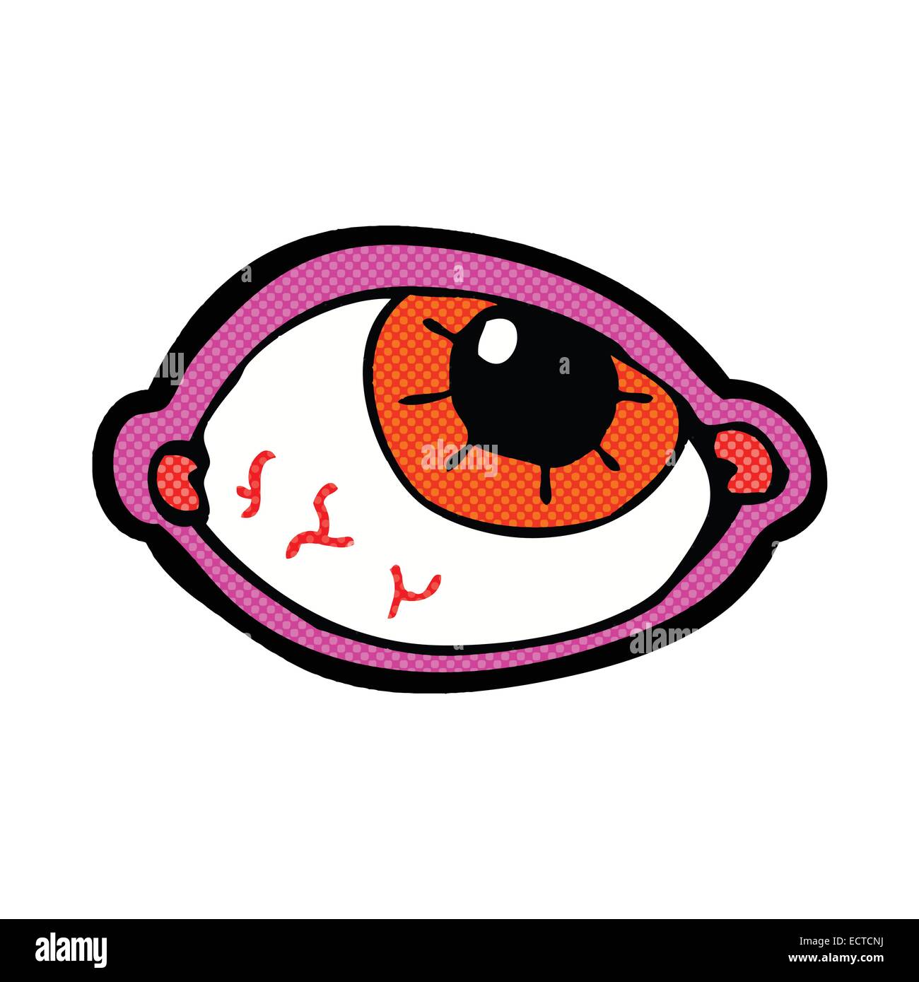 retro comic book style cartoon spooky eye Stock Vector Image & Art - Alamy
