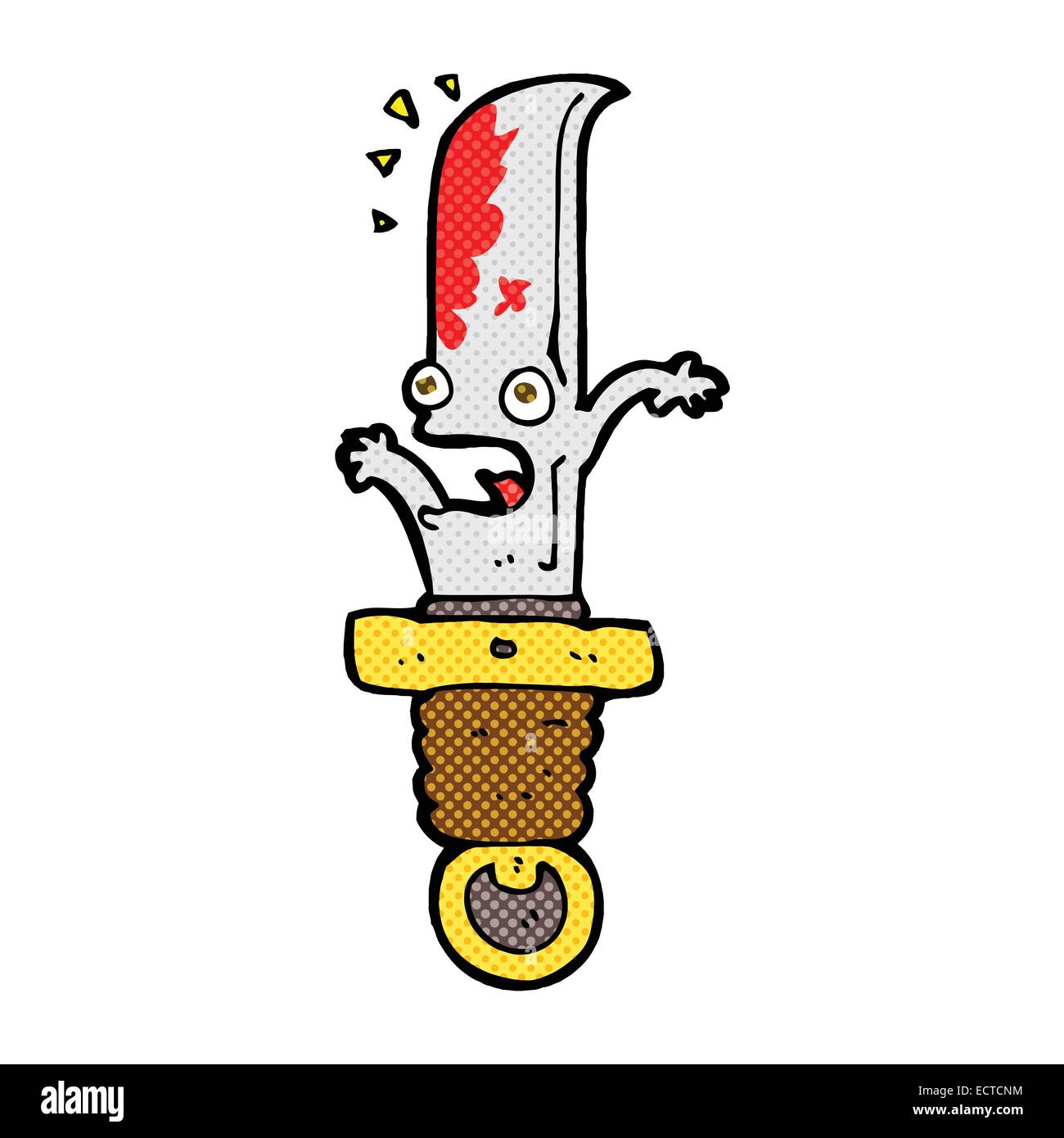 Cartoon frightened knife hi-res stock photography and images - Alamy