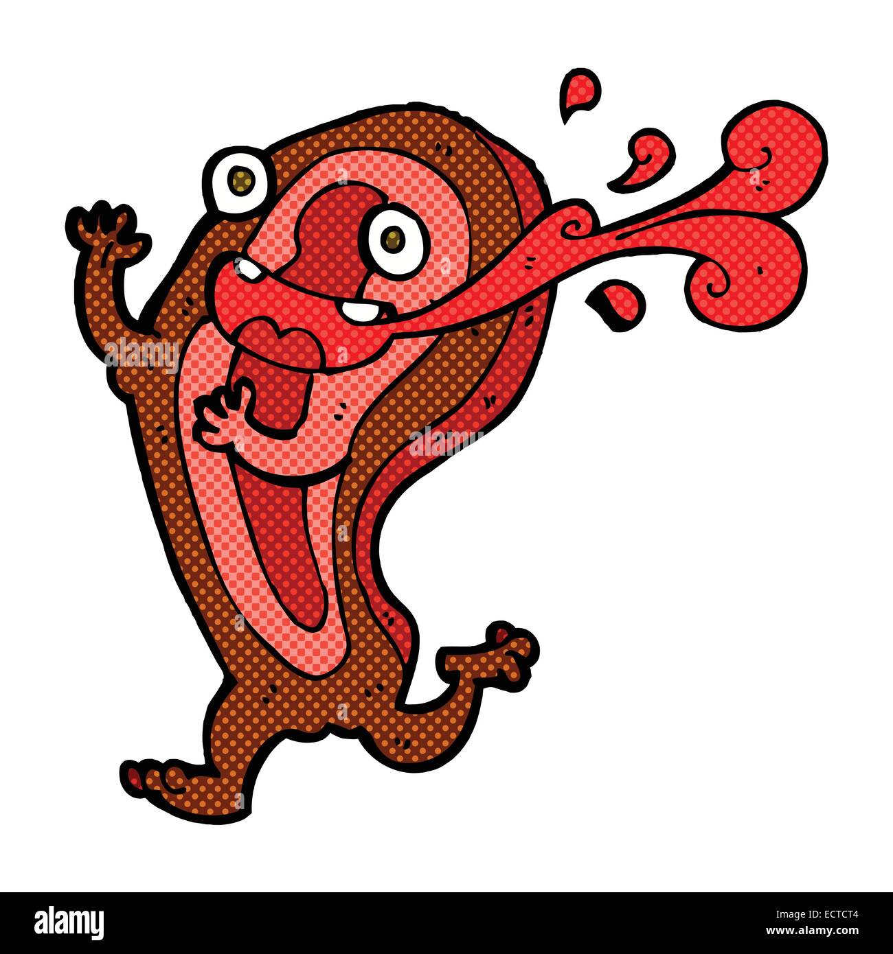 rare steak retro comic book style cartoon character Stock Vector Image ...