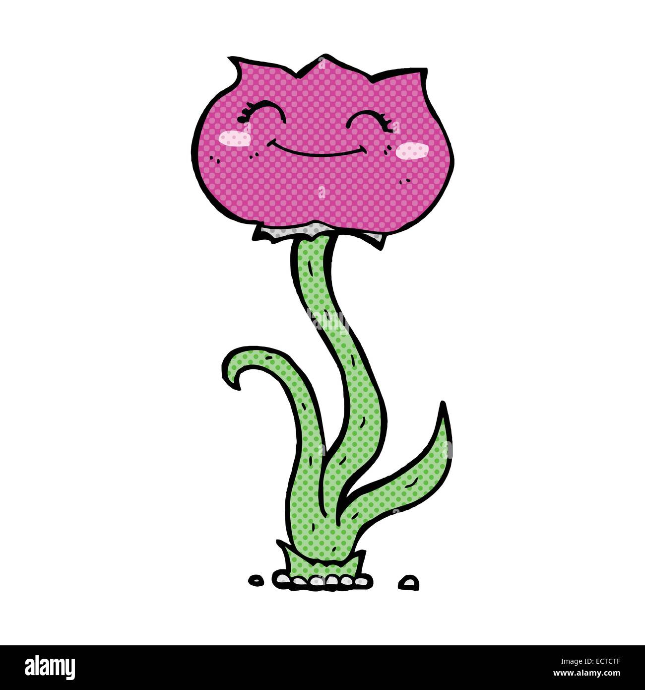 retro comic book style cartoon flower Stock Vector Image & Art - Alamy