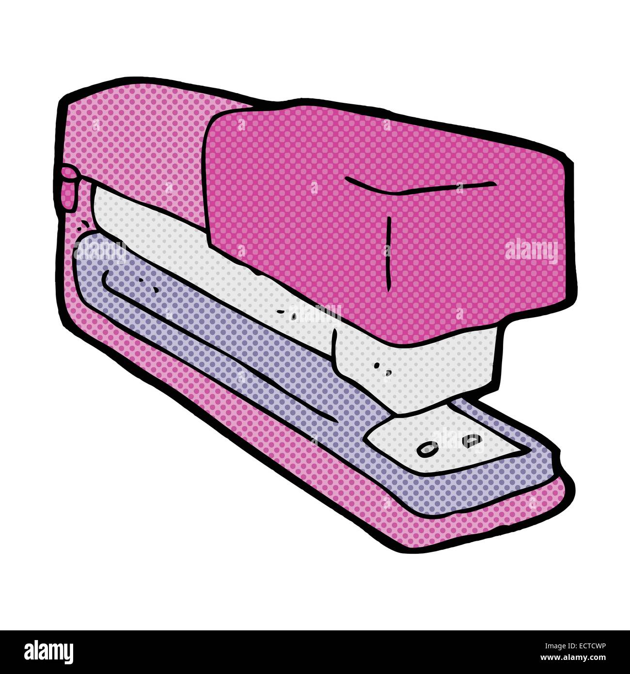 retro comic book style cartoon office stapler Stock Vector Image & Art ...