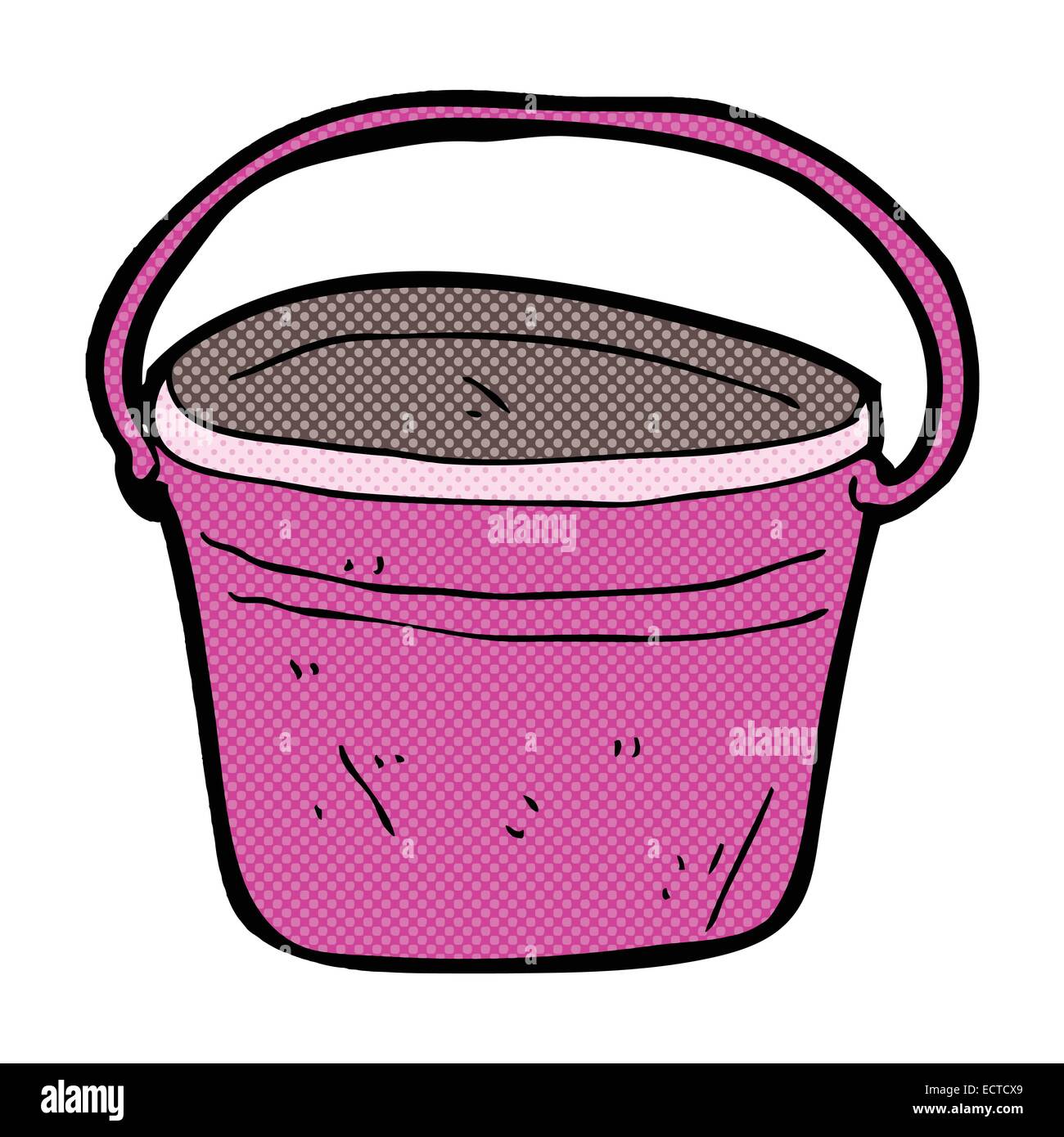 retro comic book style cartoon metal bucket Stock Vector Image & Art ...