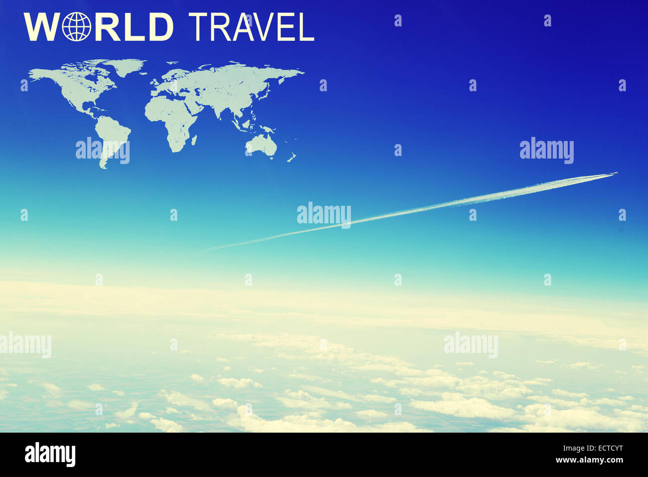 World Travel header Stock Photo - Alamy