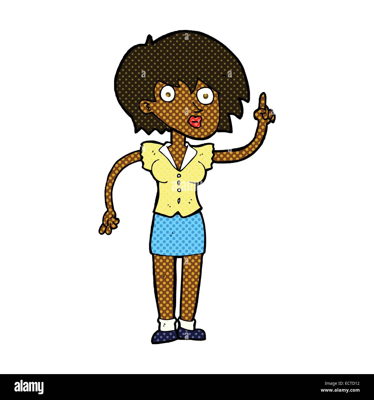 retro comic book style cartoon woman with question Stock Vector Image ...