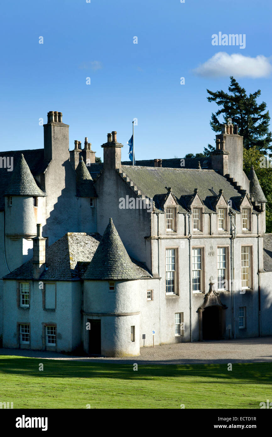 The beautiful scottish tower house of Leith Hall built in 1650 with its ...