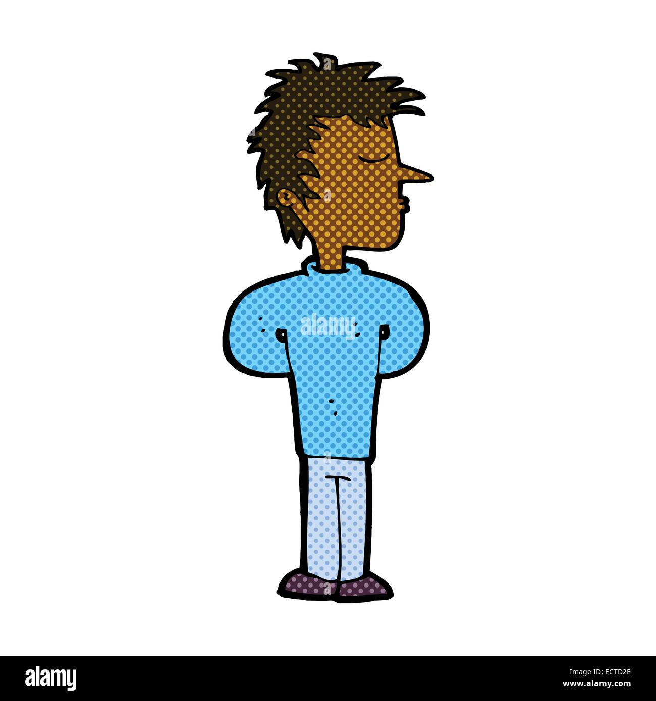 retro comic book style cartoon man ignoring Stock Vector Image & Art ...